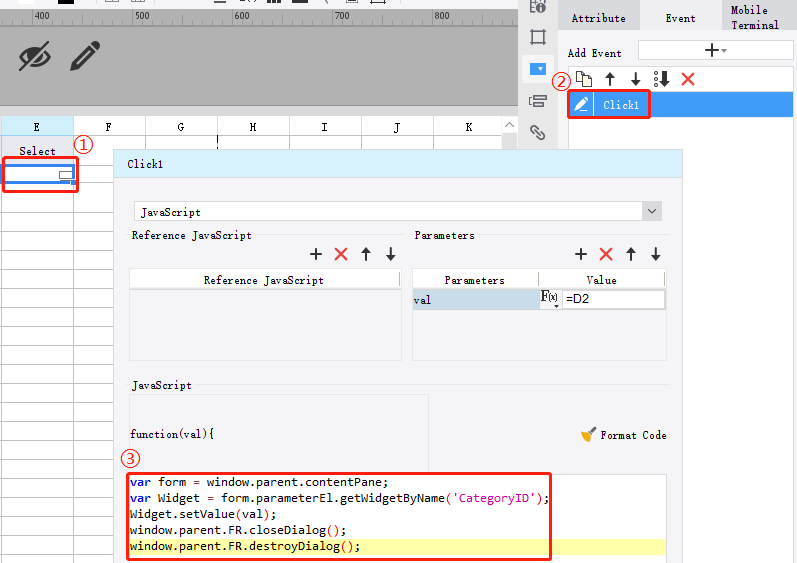 JS Make Selection in a Dialog Box and Backfill the Result-FineReport ...