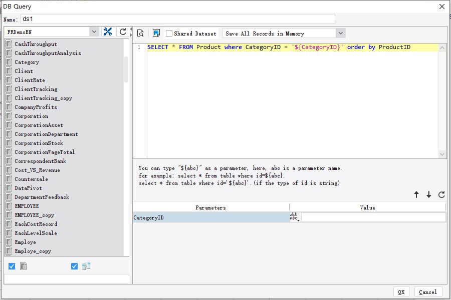 JS iframe における選択内容をパネルに入力- FineReport Help Document