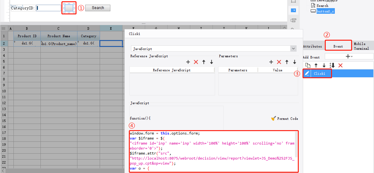 JS Make Selection in a Dialog Box and Backfill the Result-FineReport ...
