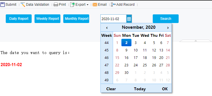JS Switch the Format of Date Query-FineReport Help Document