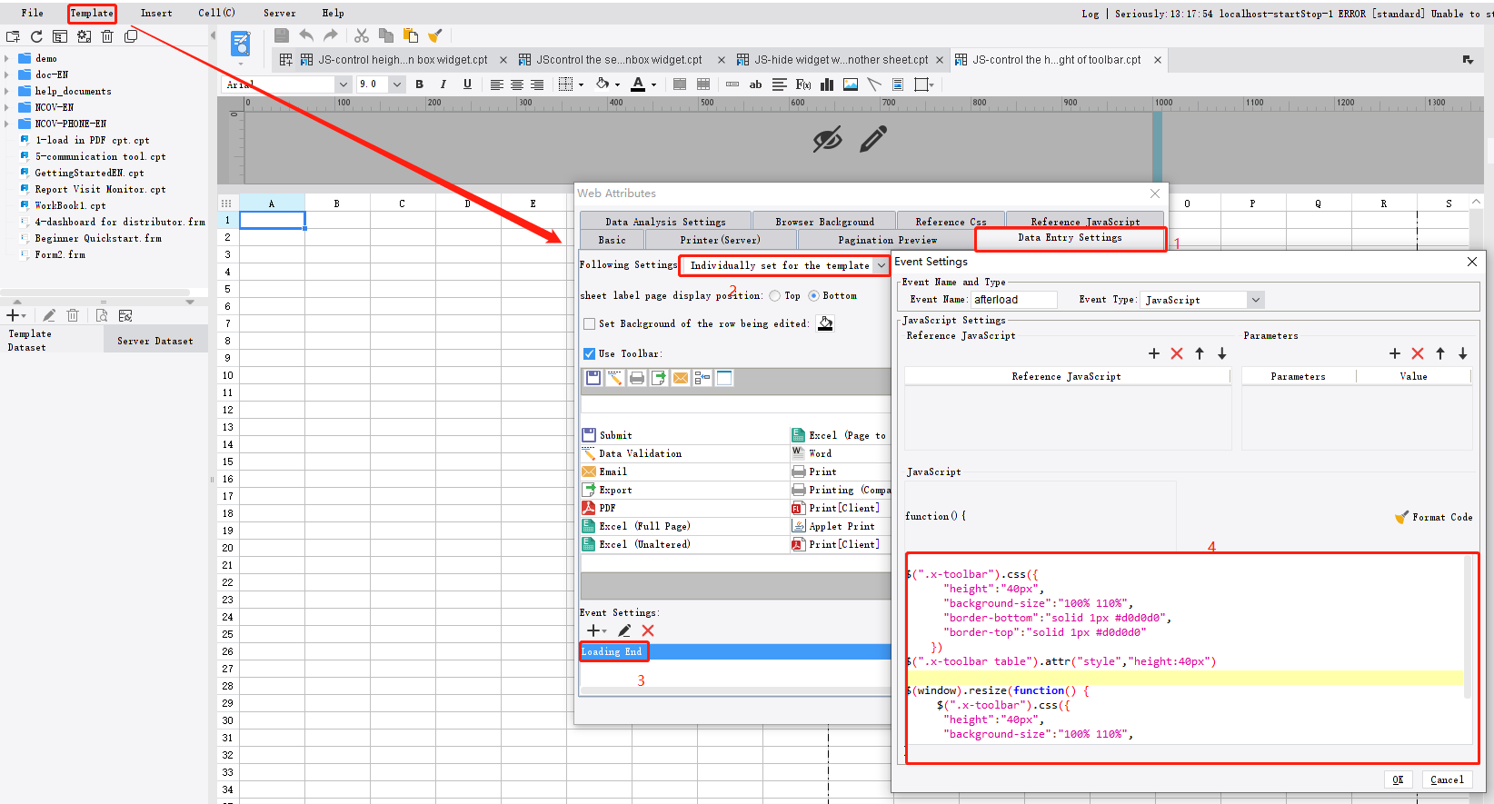 JS Customize the Height of Toolbar-FineReport Help Document