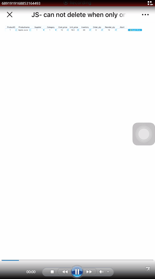 JS Disable the Delete Row Button When Only One Row is Left-FineReport Help Document