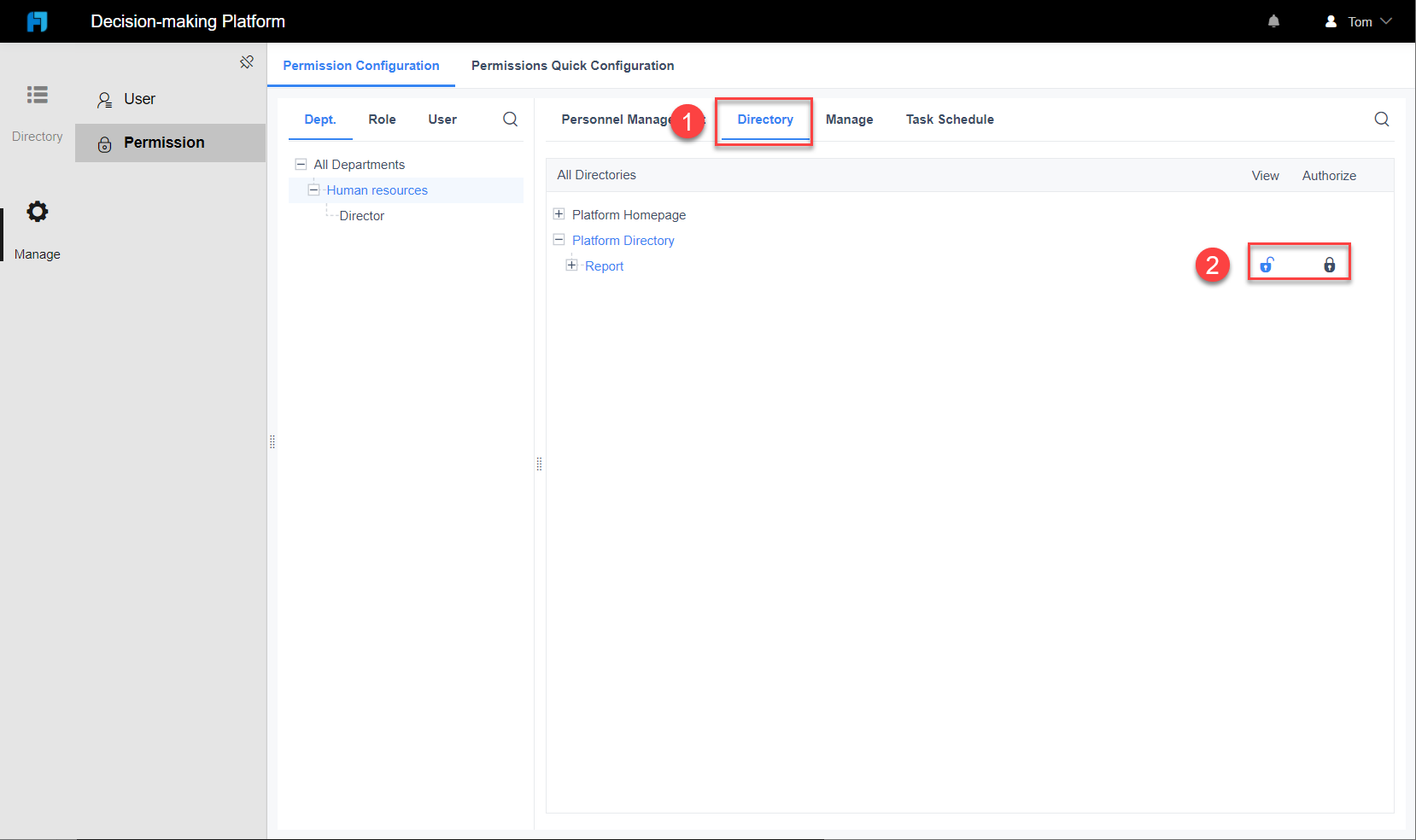 Hierarchical Authorization-FineReport Help Document