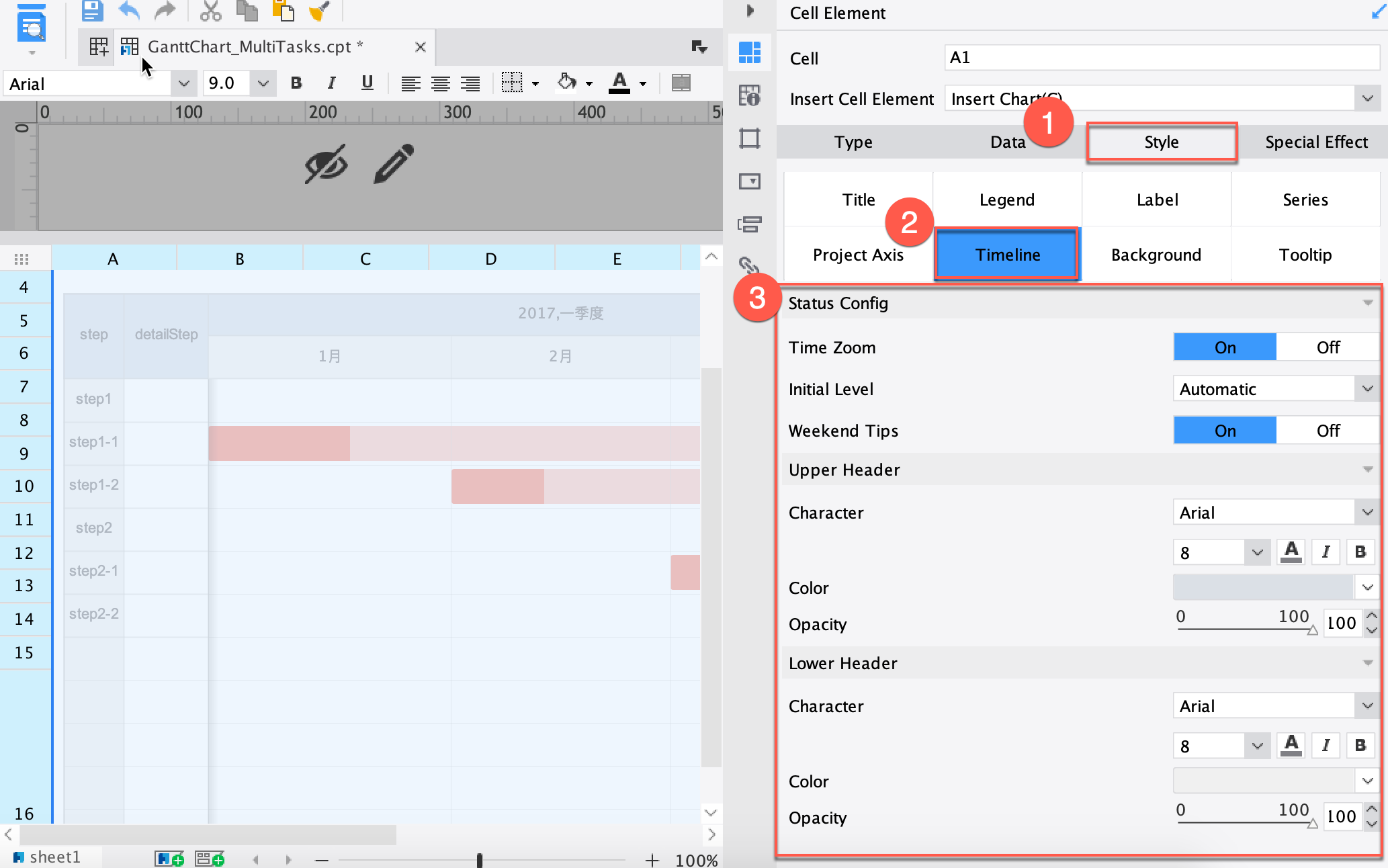 Gantt Chart with Machine Status-FineReport Help Document