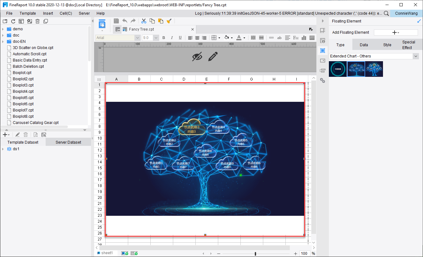 Extended Chart - Fancy Tree-FineReport Help Document