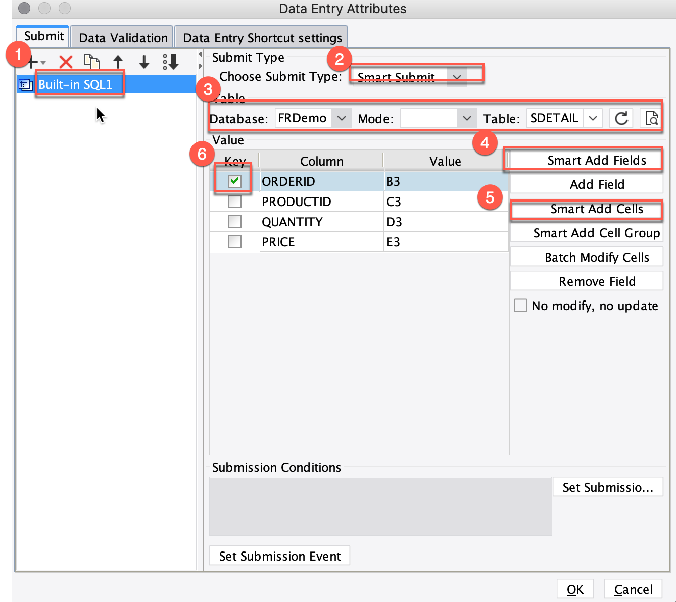 Row-based Data Entry Batch Deletion-FineReport Help Document