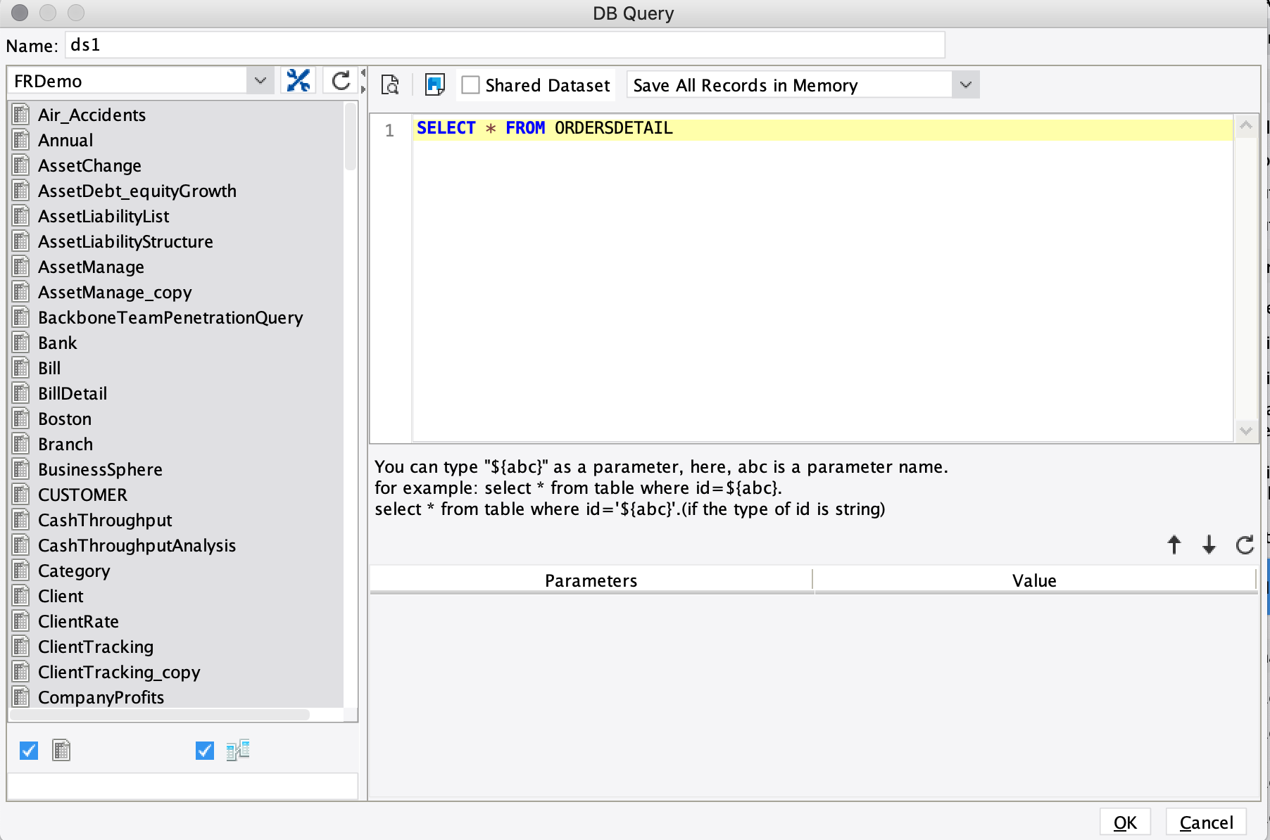Value processing of built-in SQL submission-FineReport Help Document