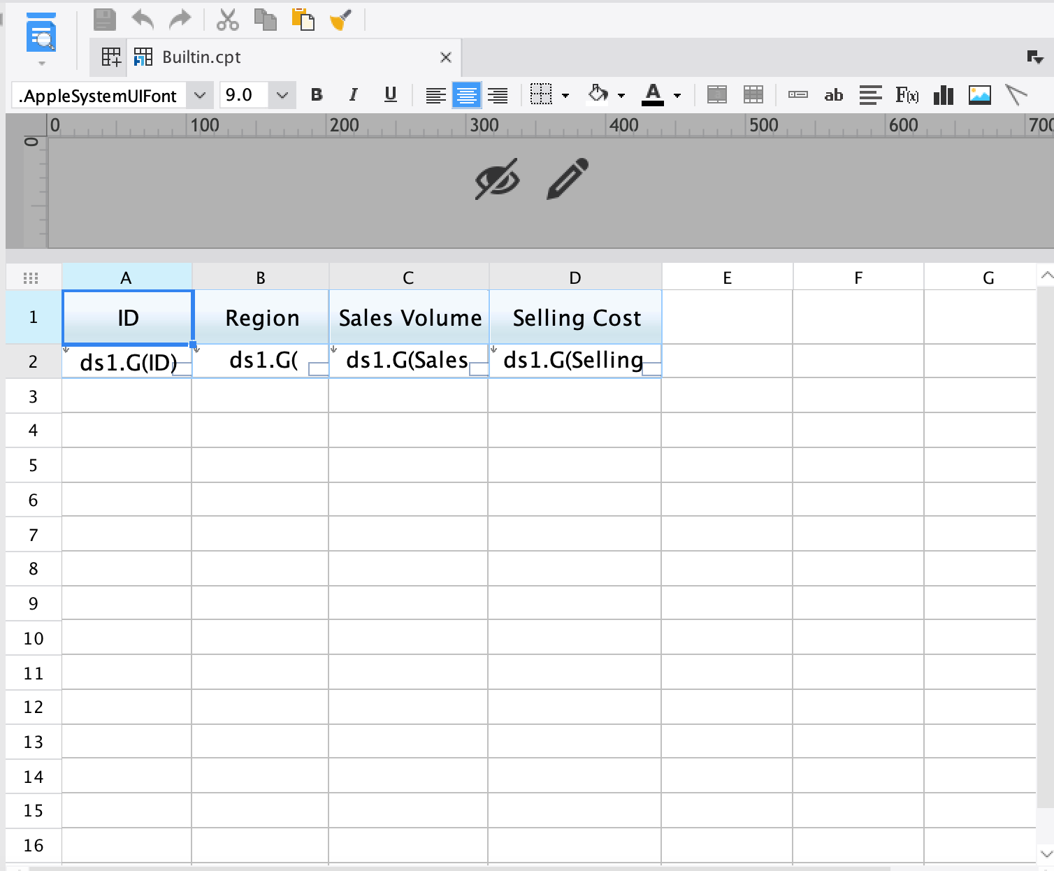 Insert and Delete Button-FineReport Help Document