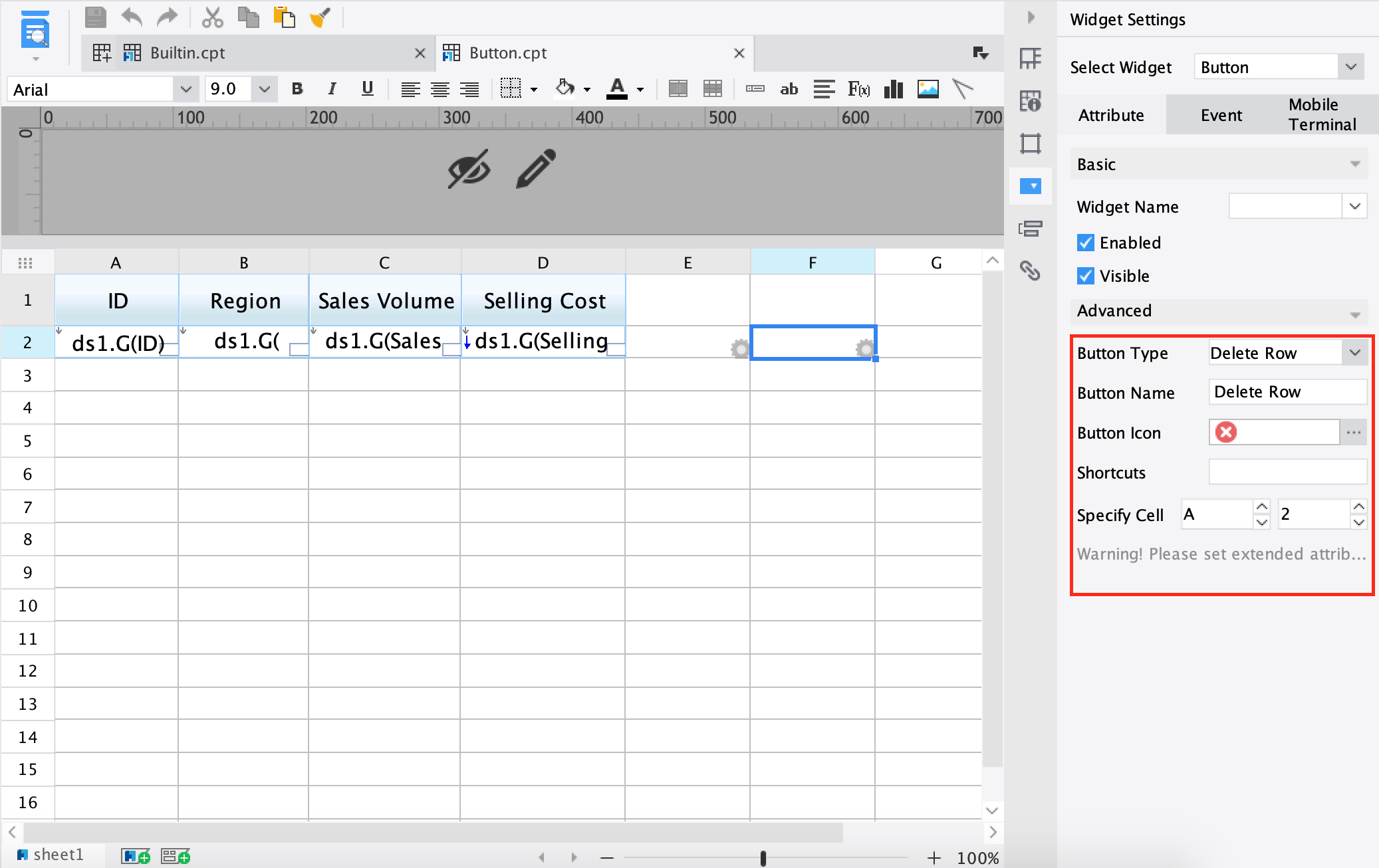 Row Insertion and Deletion-FineReport Help Document