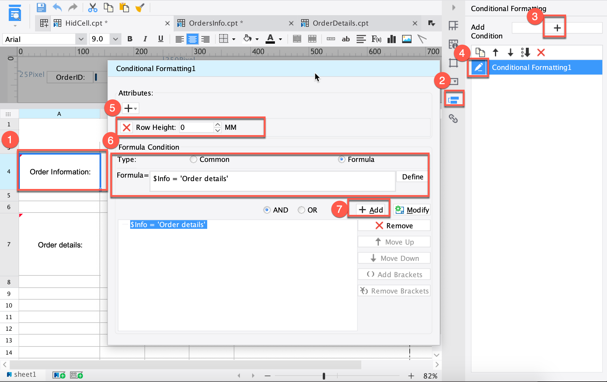 Hide cell by conditional formatting-FineReport Help Document