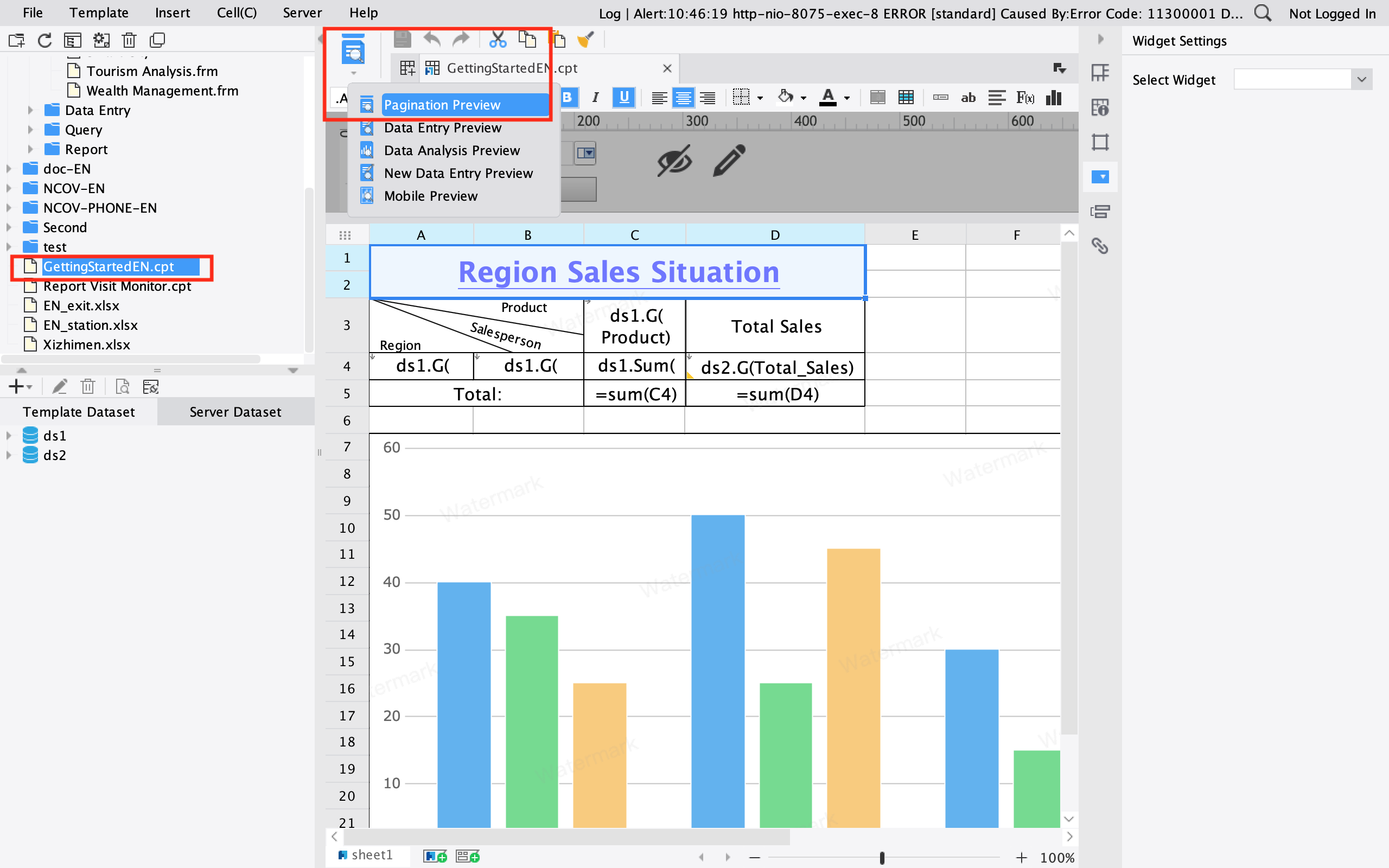 Pagination Preview-FineReport Help Document
