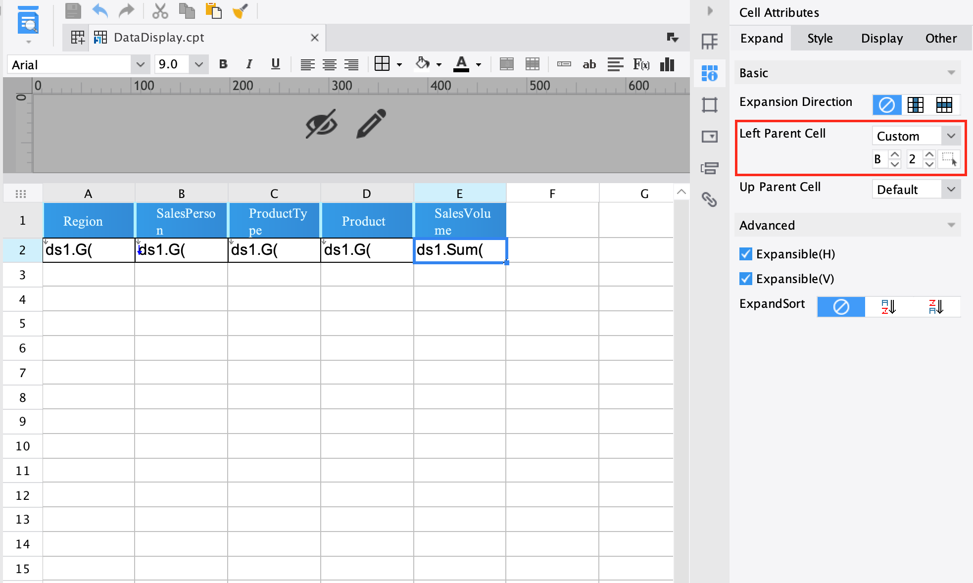 Data Display Setting-FineReport Help Document