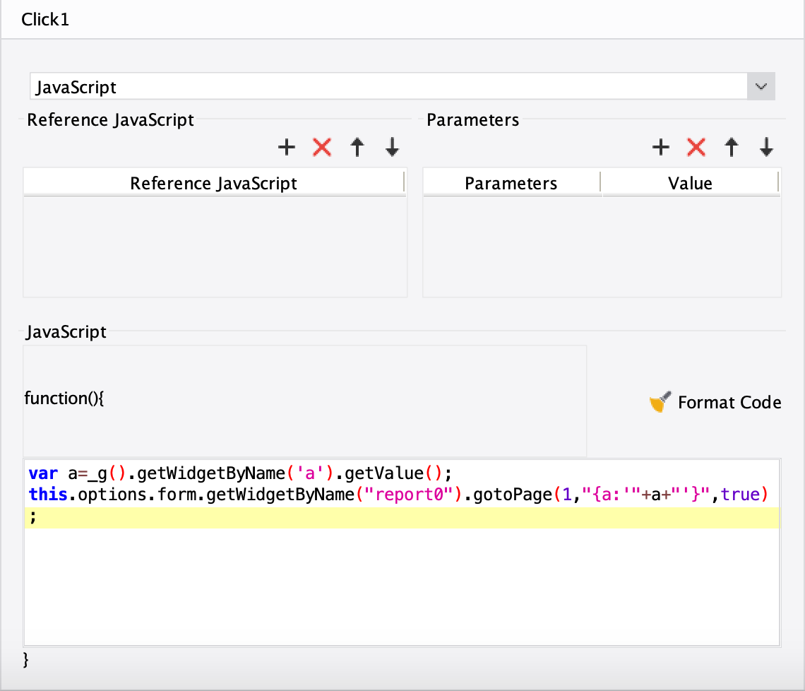 Dashboard query after clicking query widget-FineReport Help Document