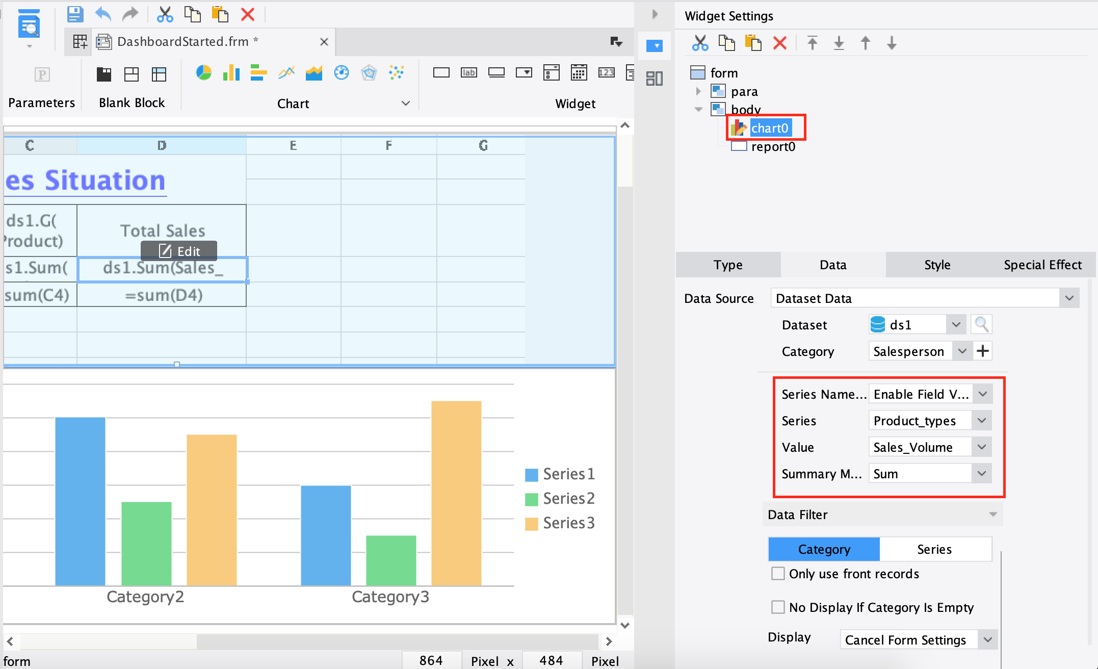 Dashboard Example - Chart-FineReport Help Document