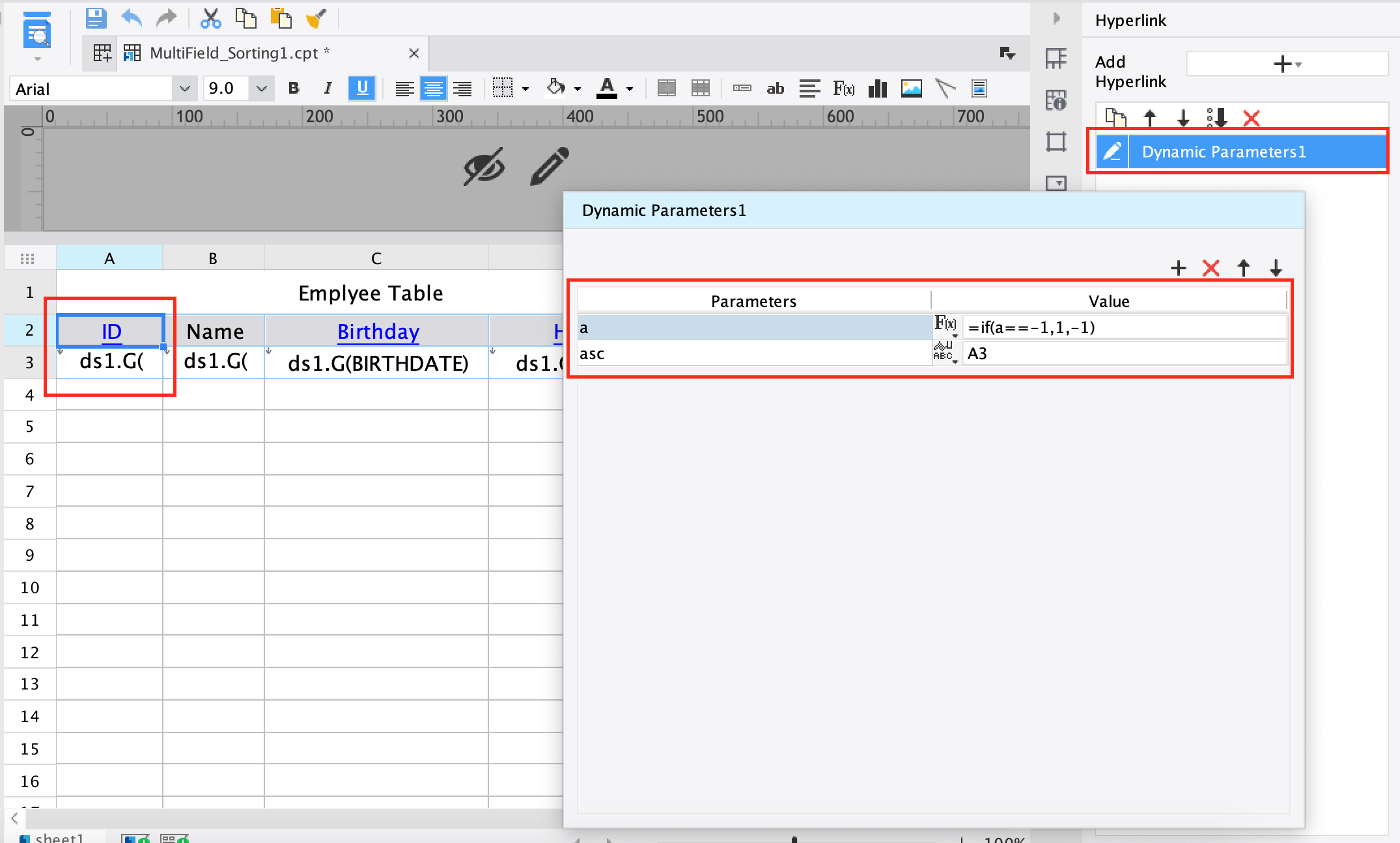 Sorting on multiple fields-FineReport Help Document