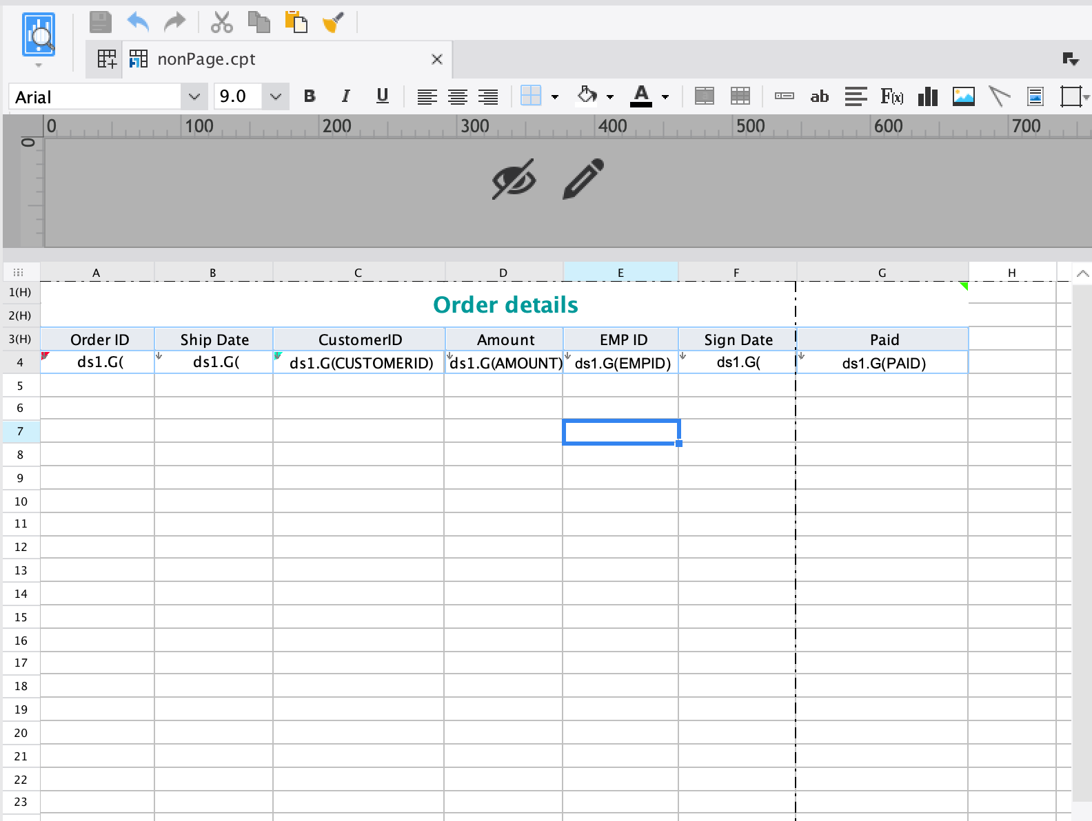 Data Display Without Pagination-FineReport Help Document