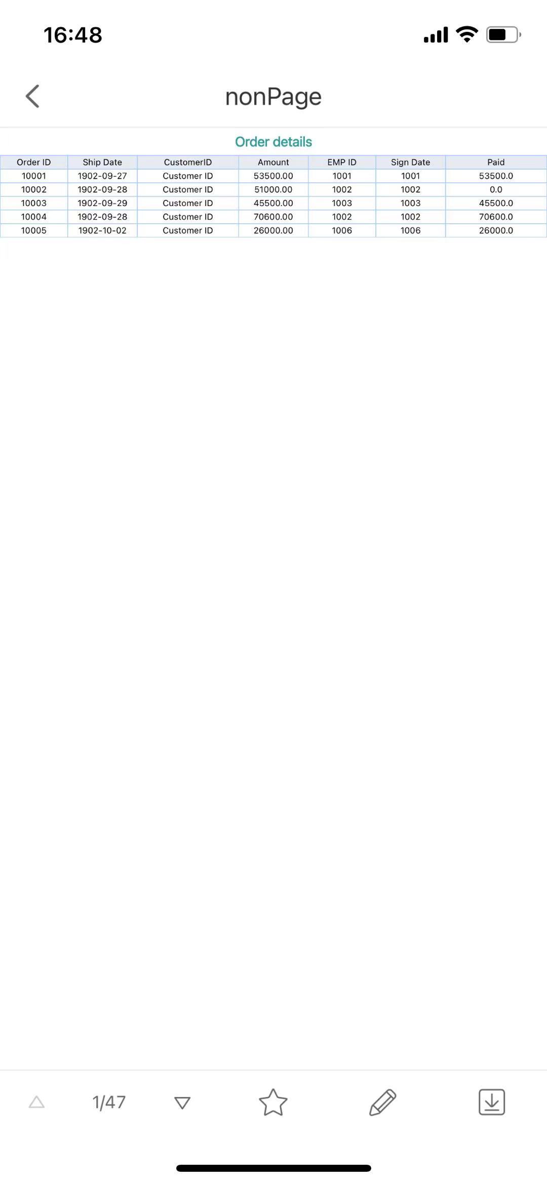 Data Display Without Pagination-FineReport Help Document