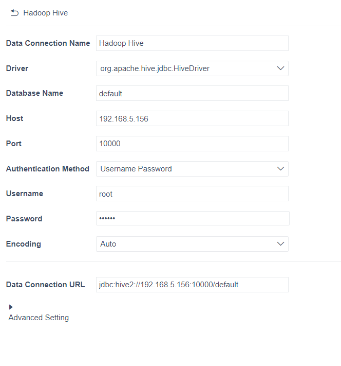 [Platform] Hadoop Hive Data Connection-FineReport Help Document