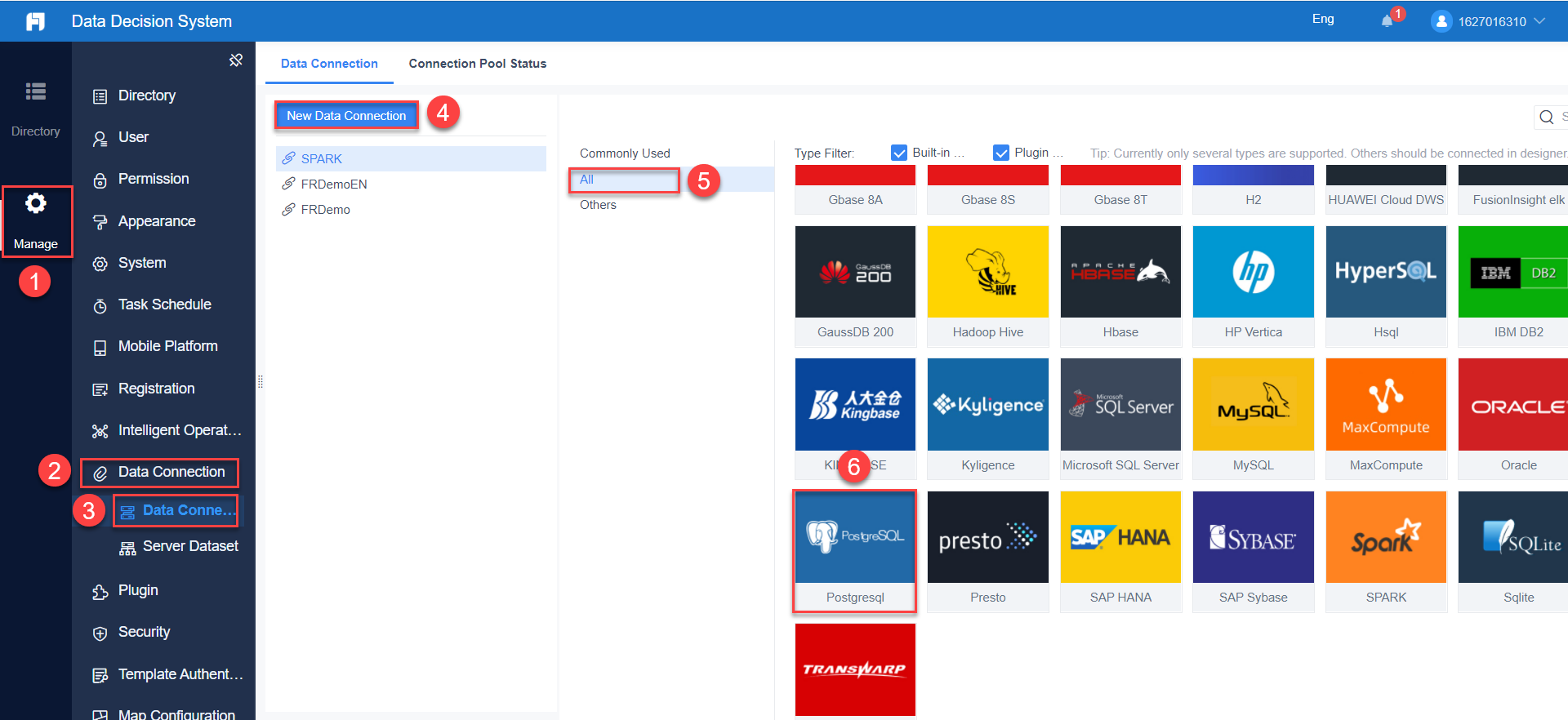 [Platform] PostgreSQL Data Connection-FineReport Help Document
