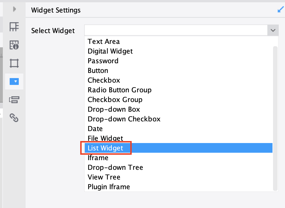 Report List Widget-FineReport Help Document