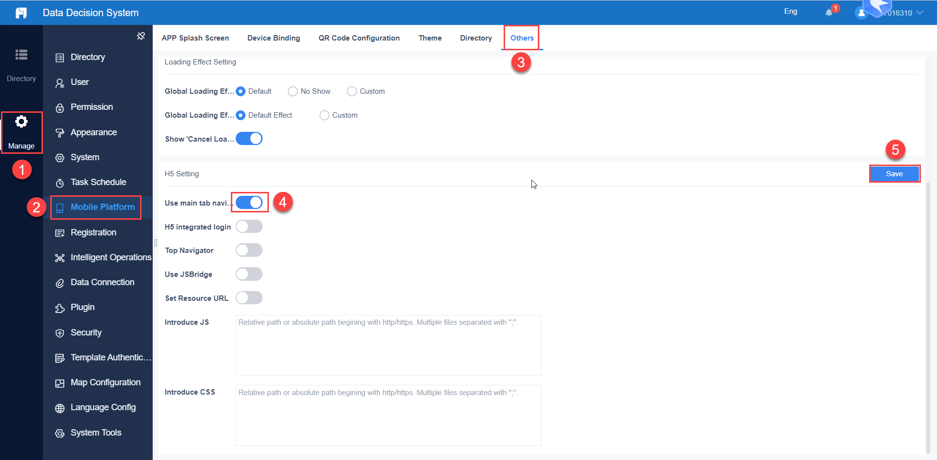 H5 Setting-FineReport Help Document