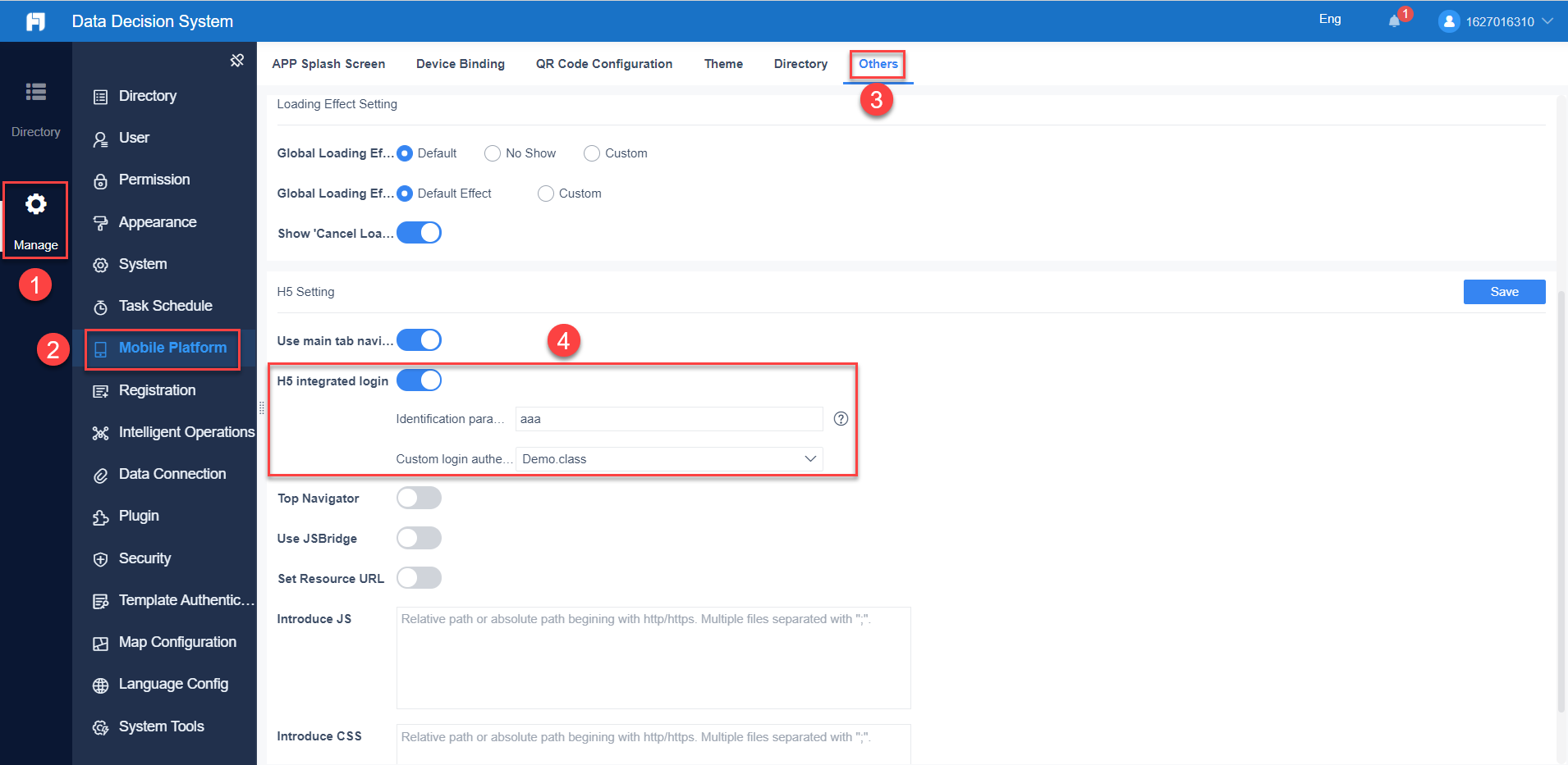 H5 Setting-FineReport Help Document