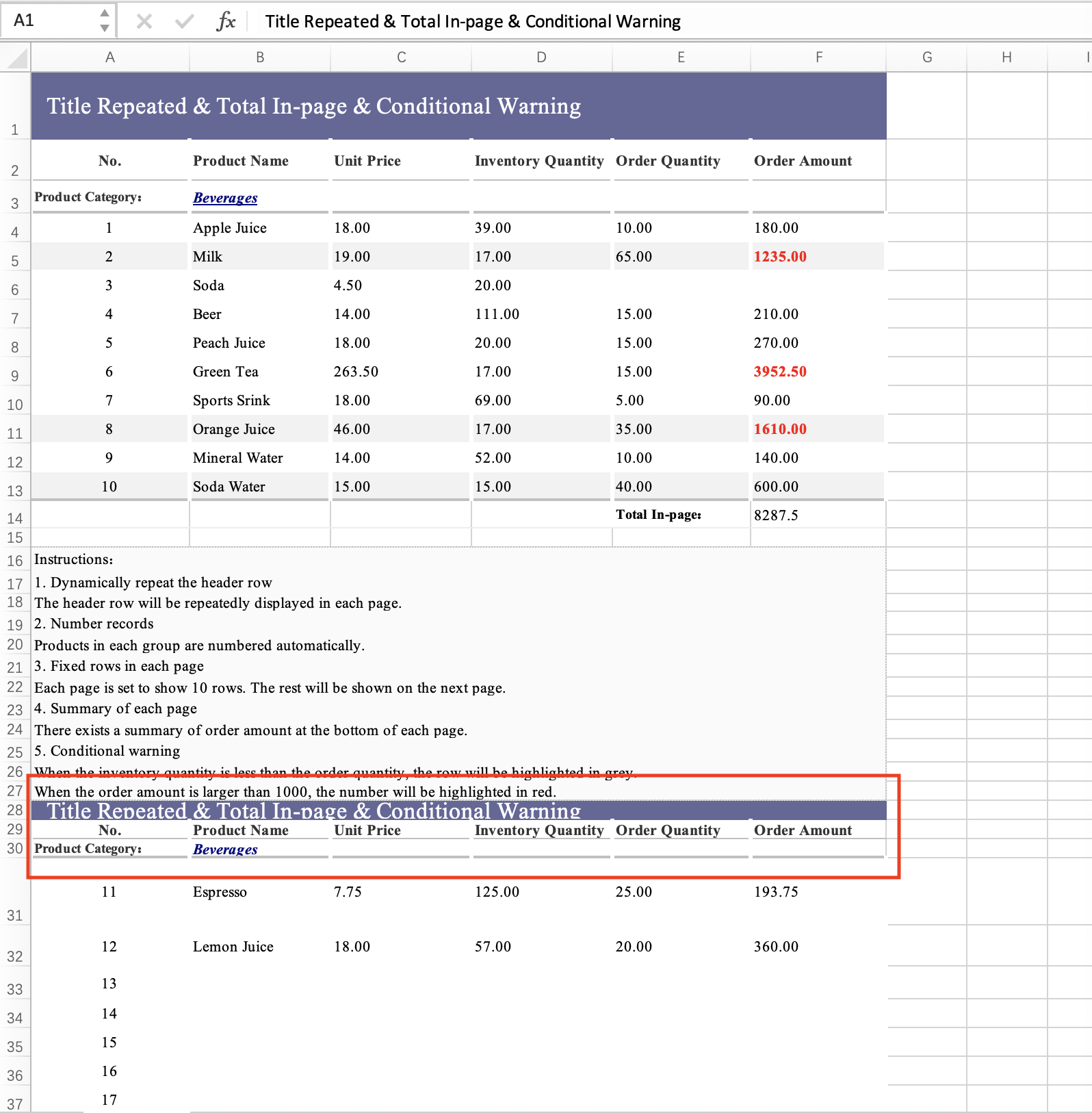 Excel Export-FineReport Help Document