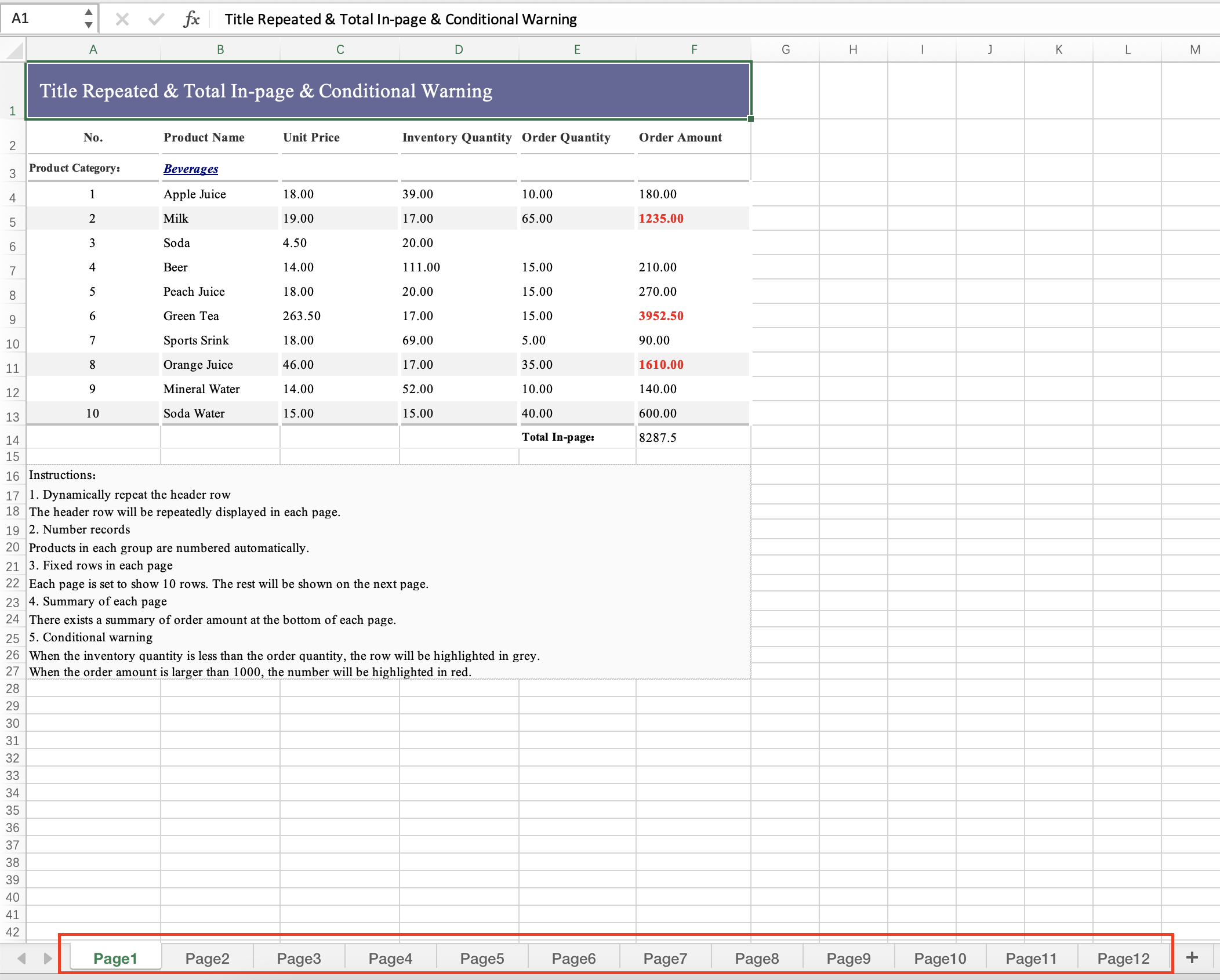 Excel Export-FineReport Help Document