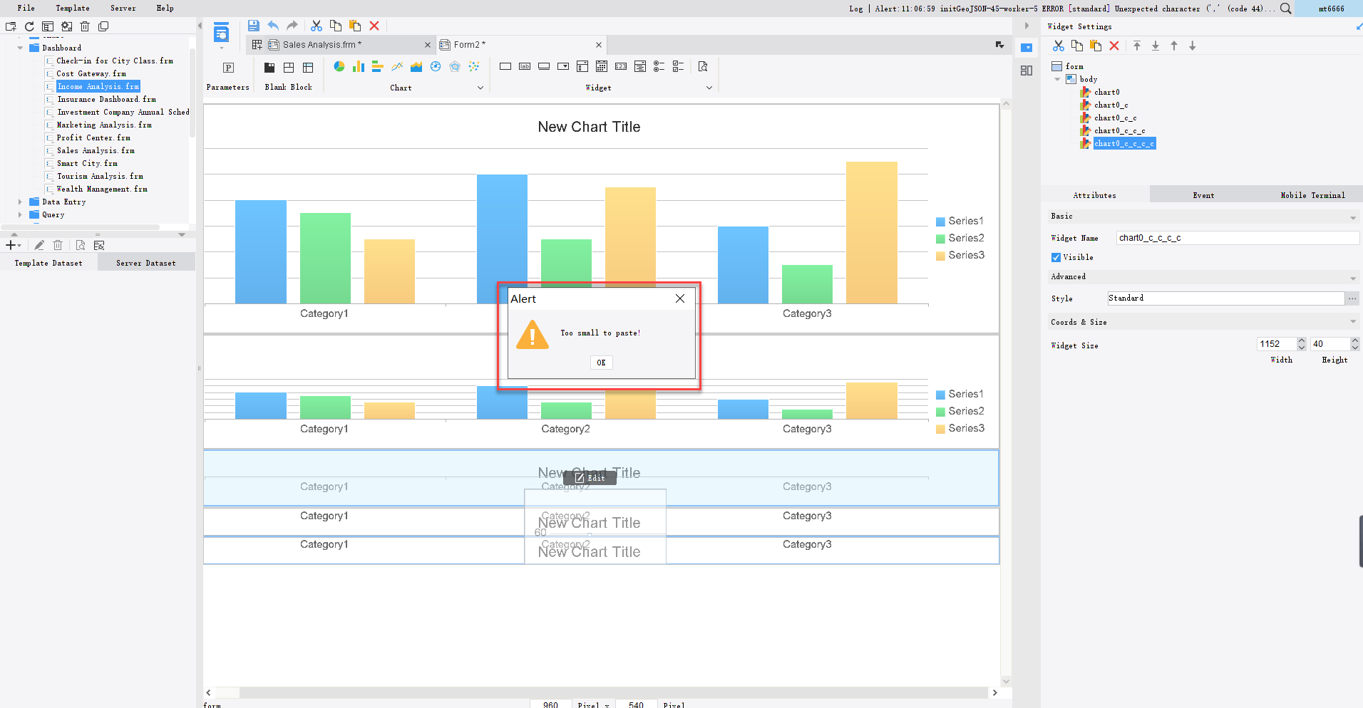 Dashboard Component Operation-FineReport Help Document