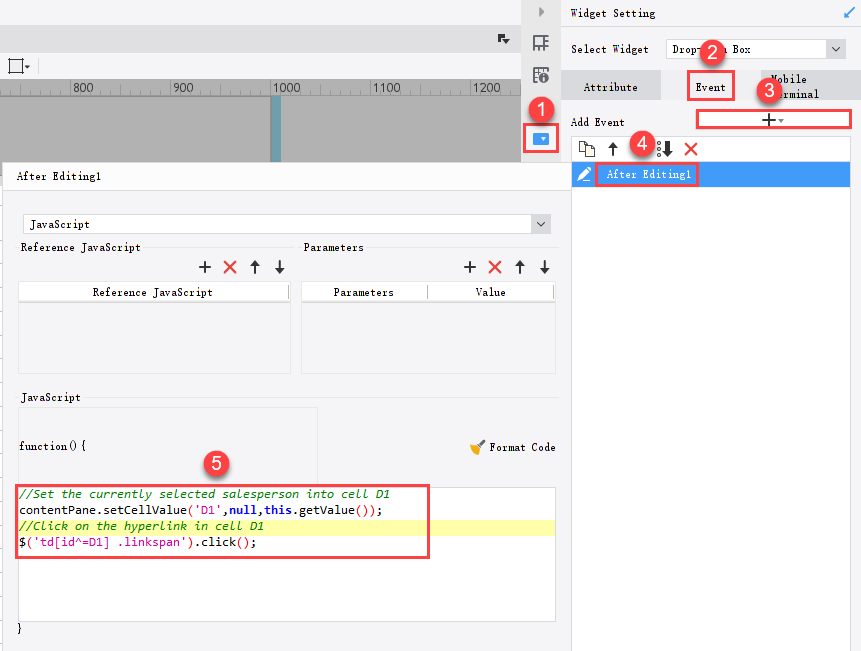 Linkage Between Drop-down Box And Chart-FineReport Help Document