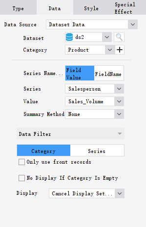 Linkage Between Drop-down Box And Chart-FineReport Help Document
