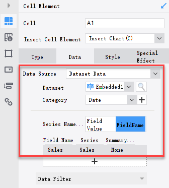 JS で特定の系列名の色を変える- FineReport Help Document