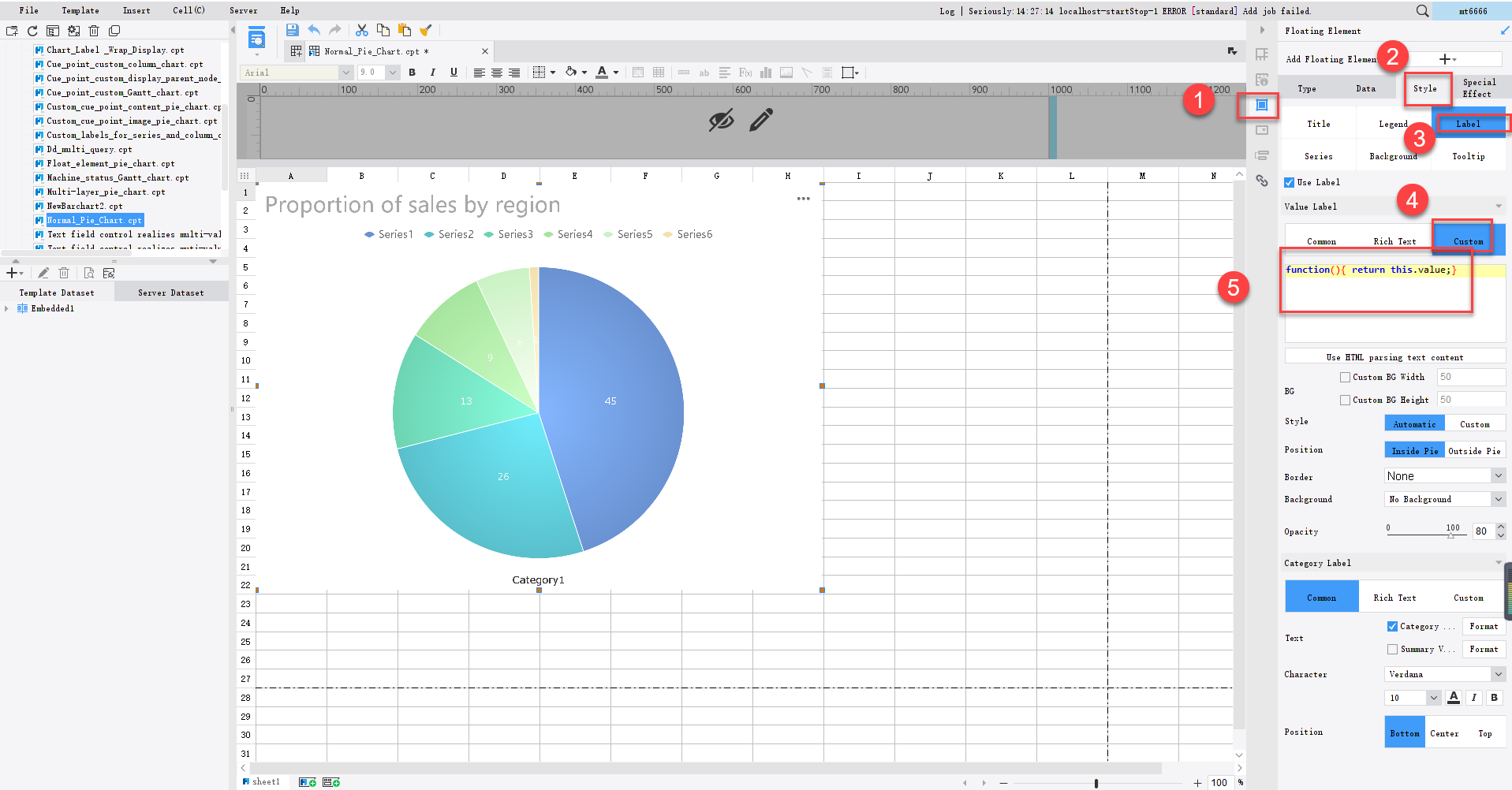 Chart Custom Label-FineReport Help Document