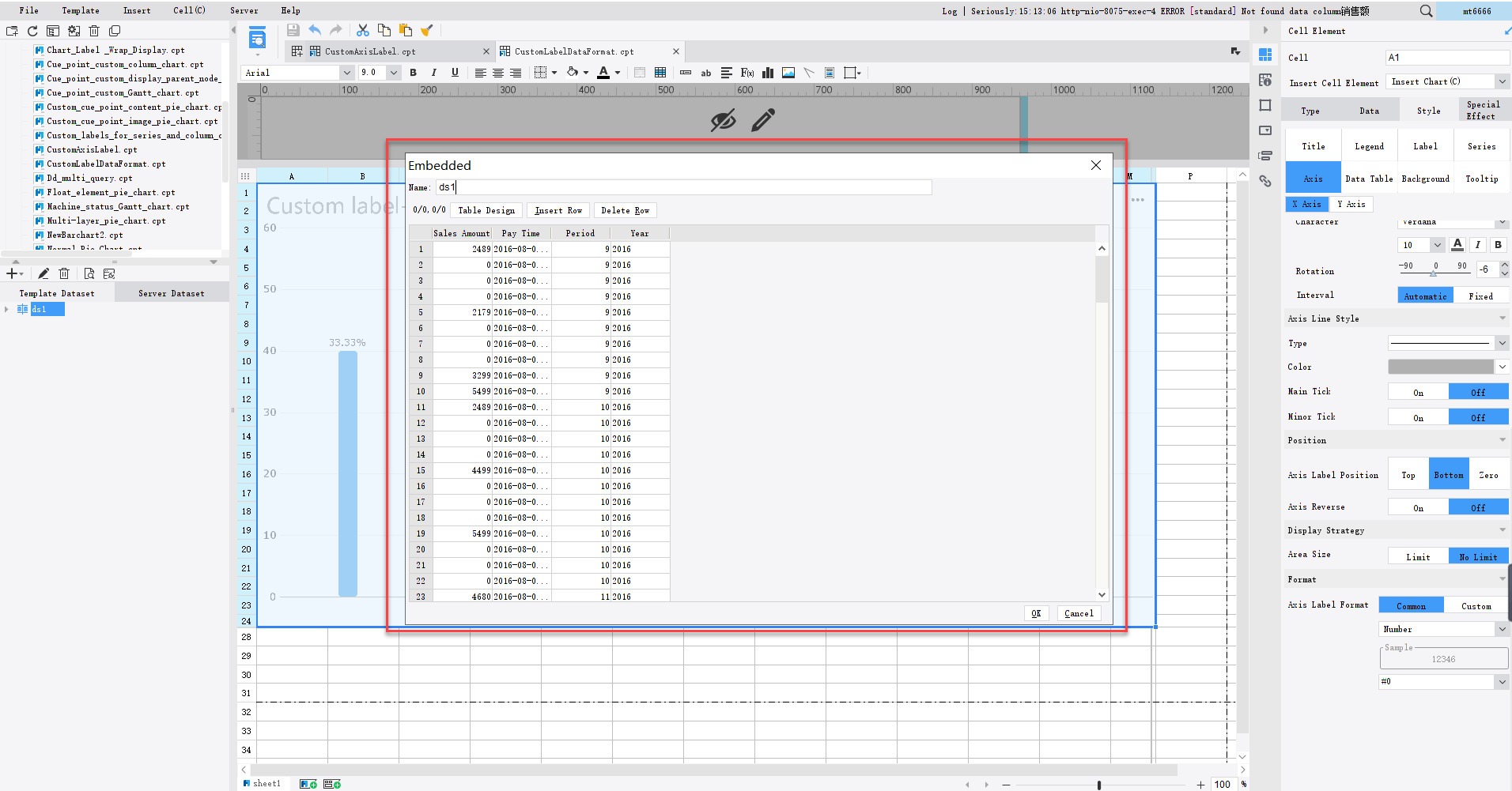 Chart Custom Label-FineReport Help Document
