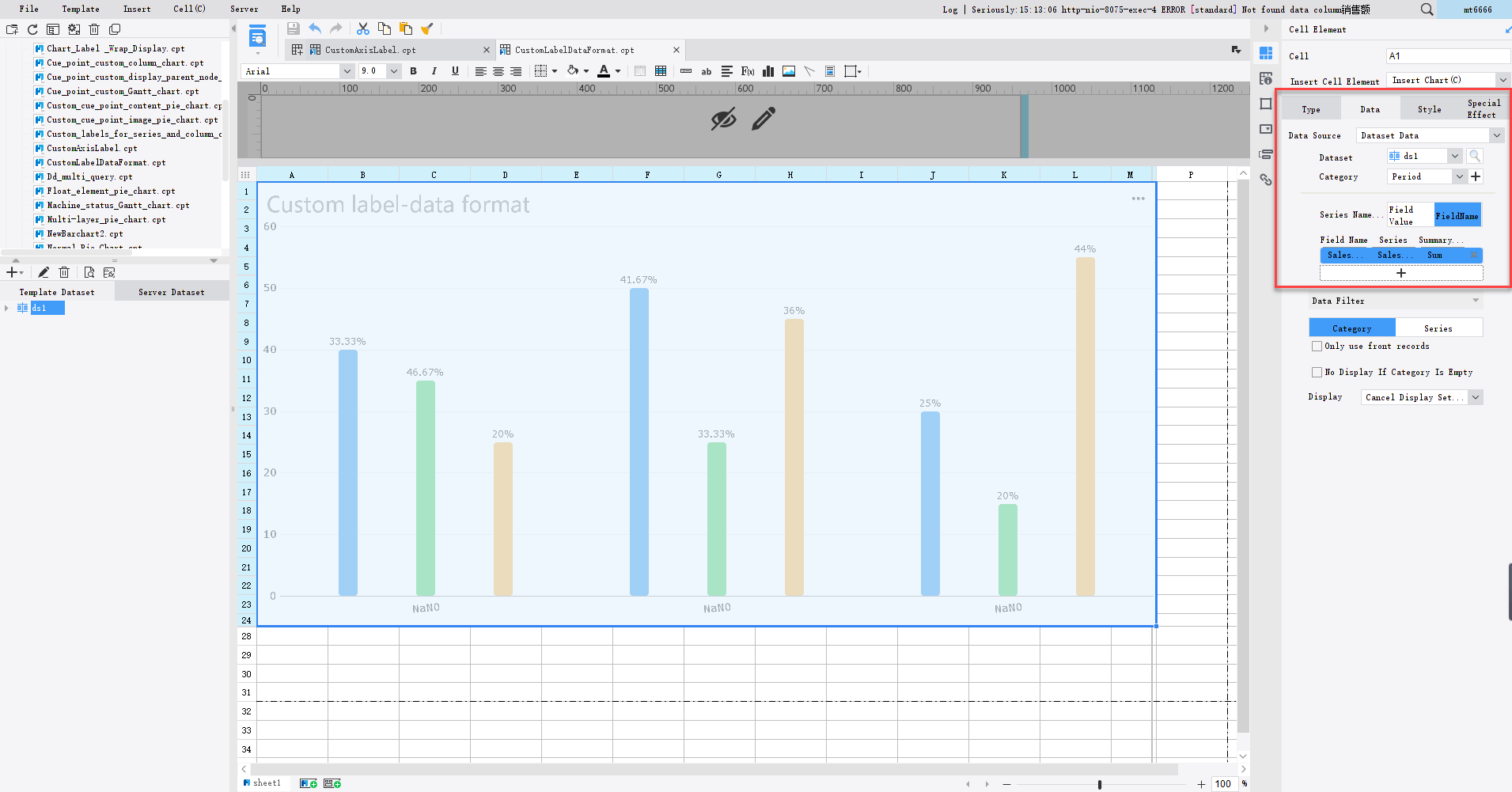 Chart Custom Label-FineReport Help Document