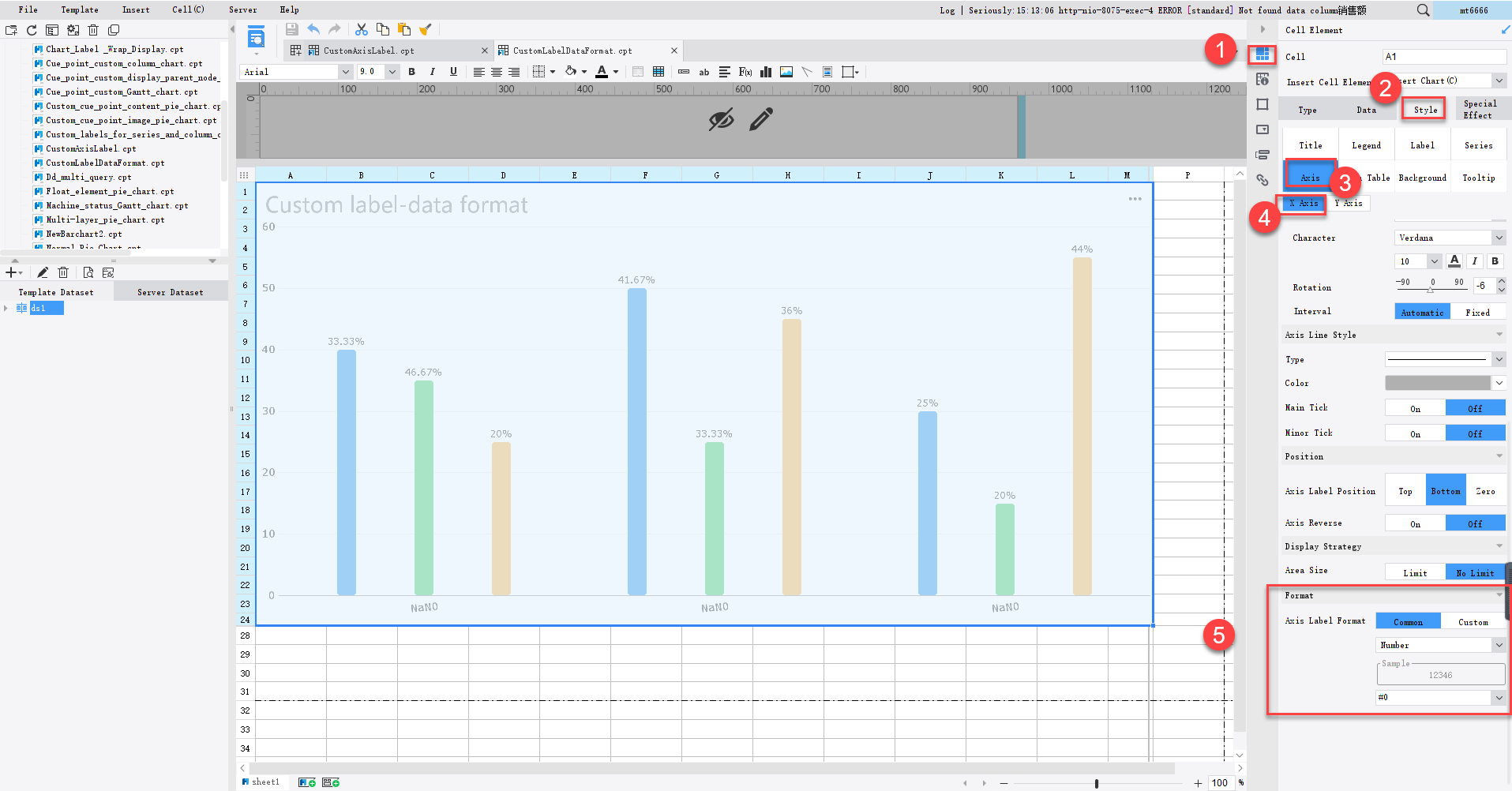 Chart Custom Label-FineReport Help Document