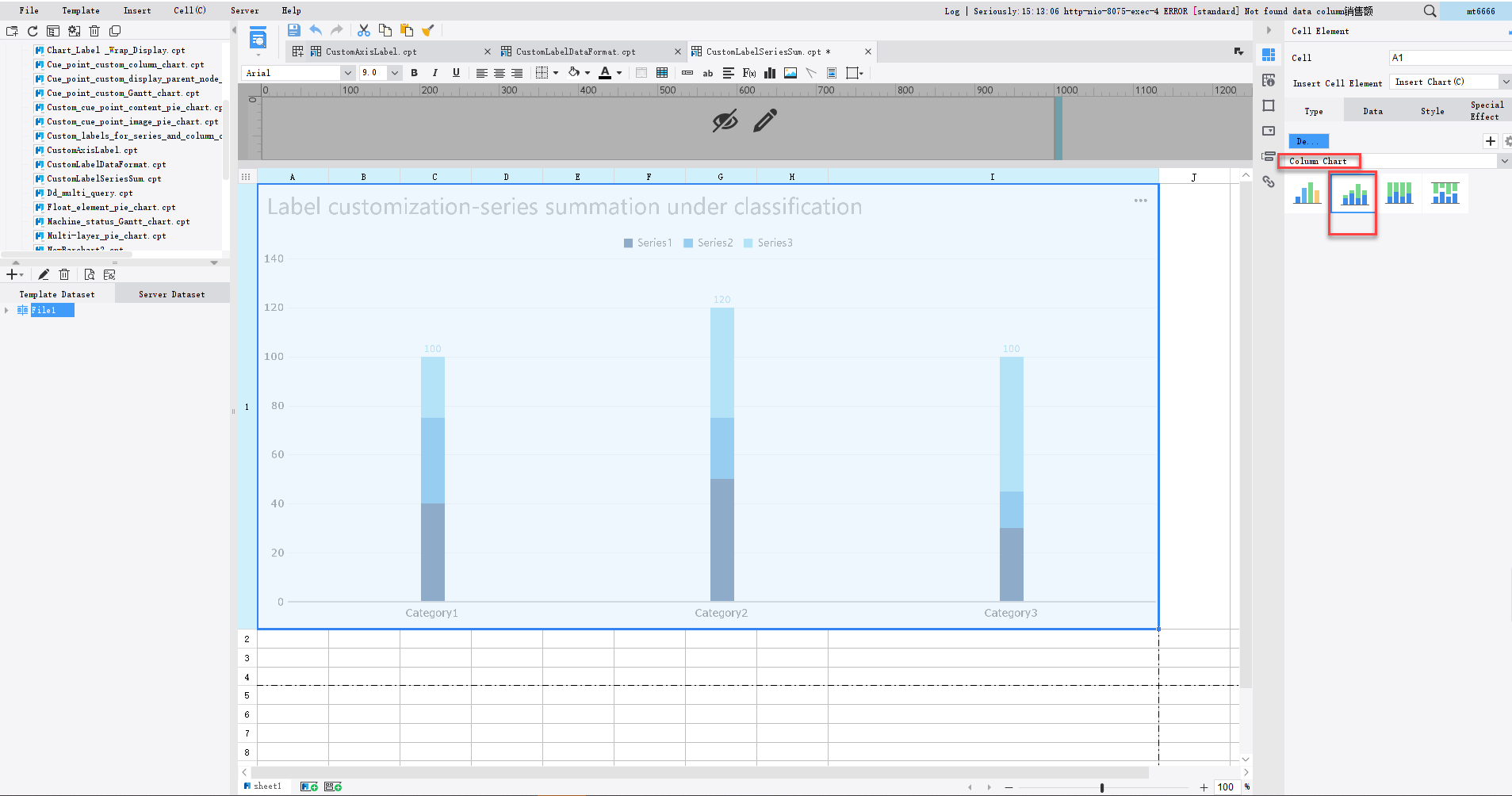 Chart Custom Label-FineReport Help Document