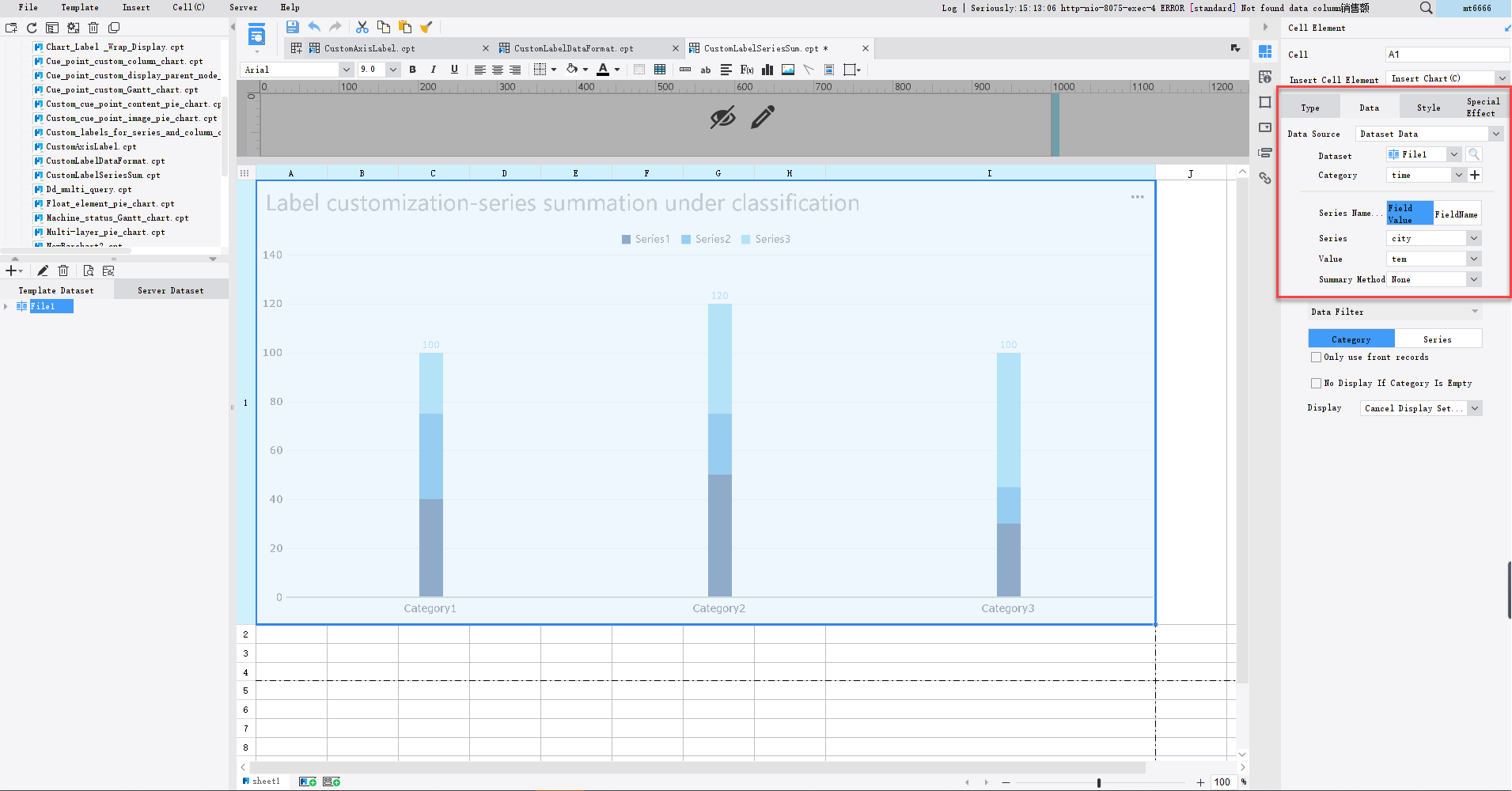 Chart Custom Label-FineReport Help Document