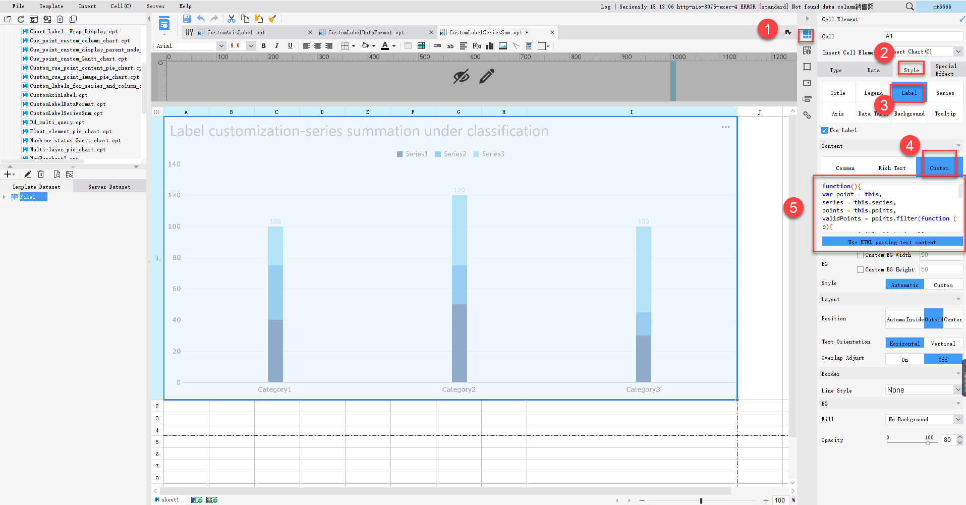 Chart Custom Label-FineReport Help Document