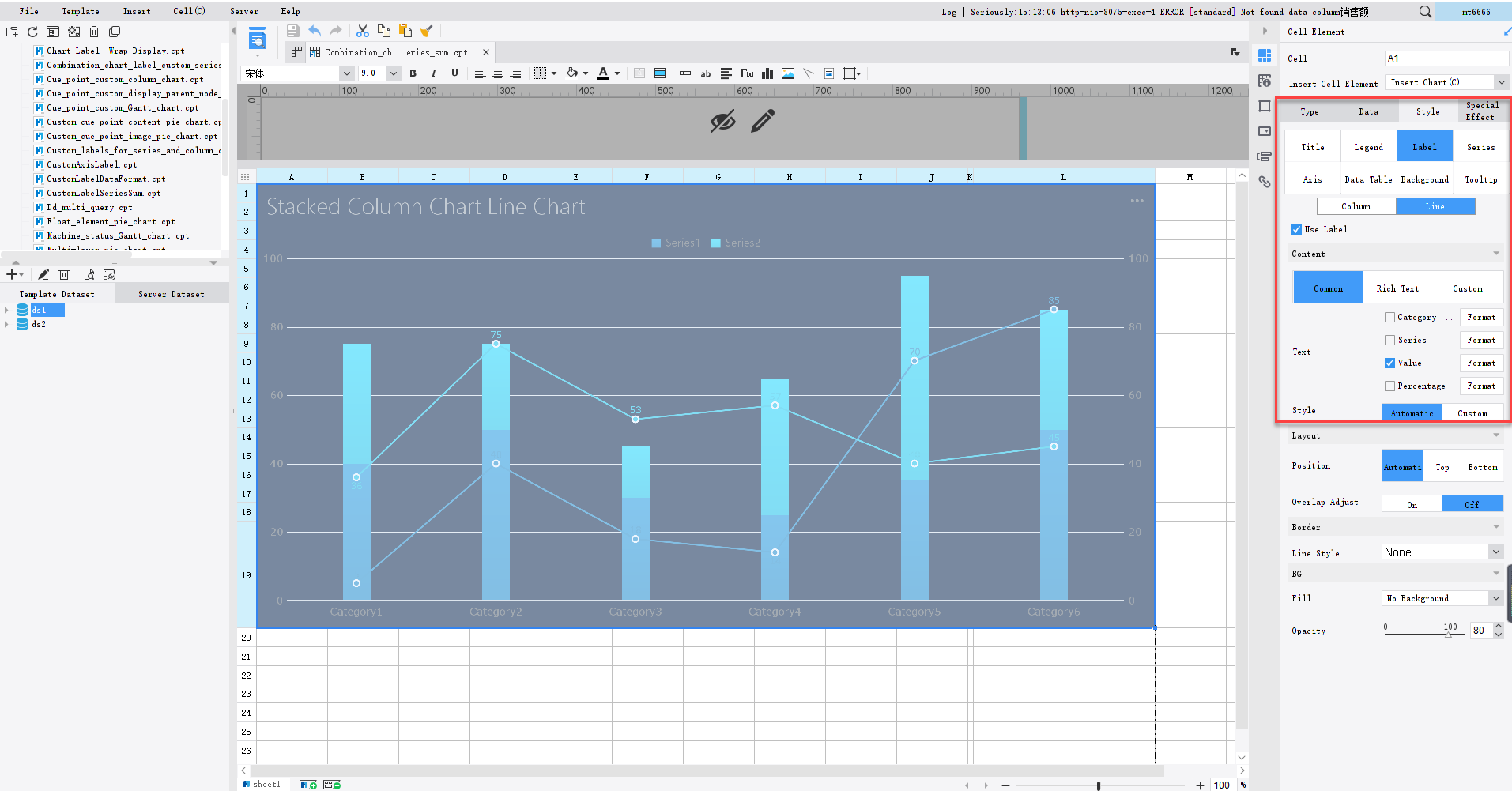 Chart Custom Label-FineReport Help Document