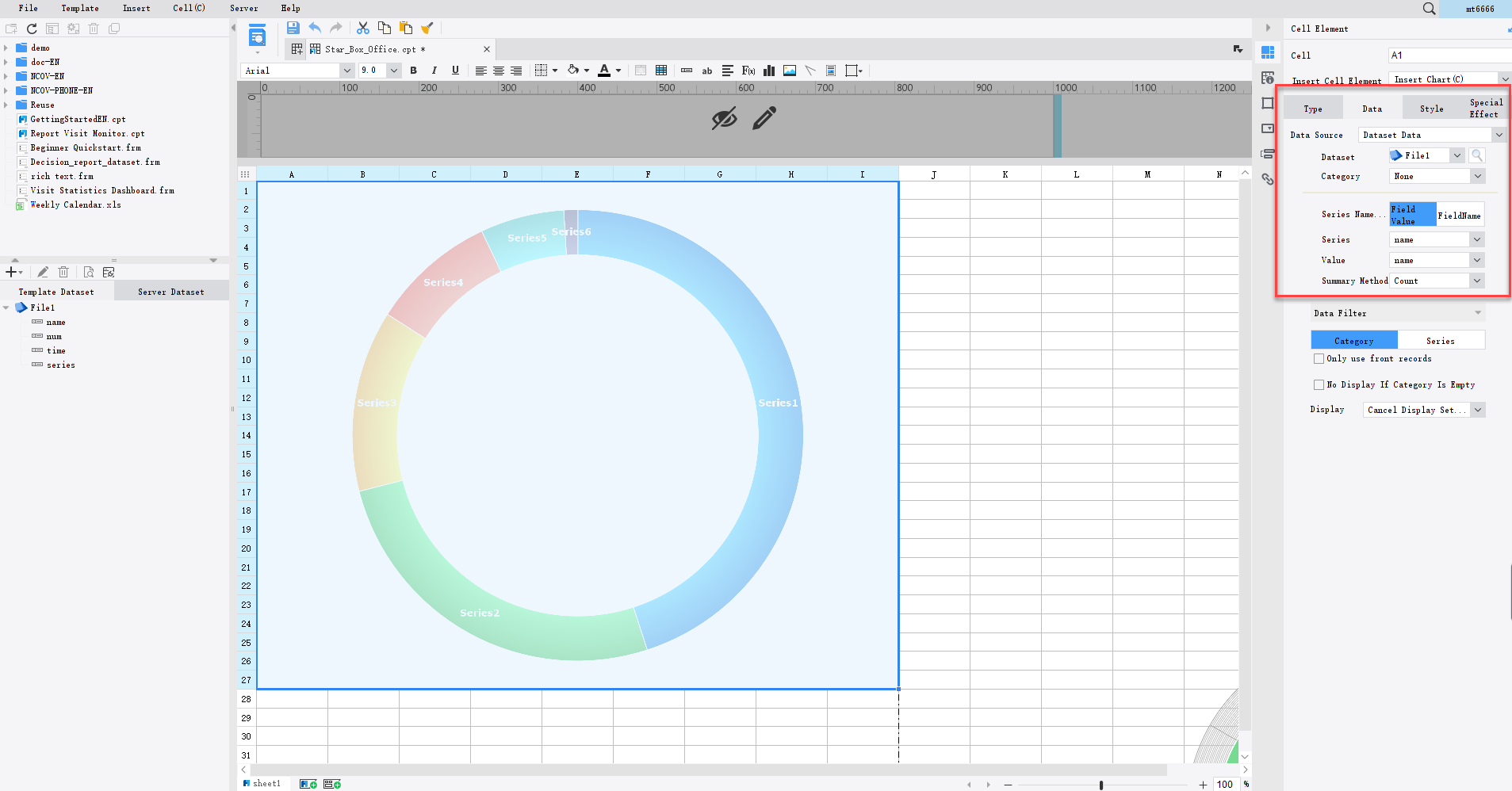 Kaleidoscope Chart-FineReport Help Document