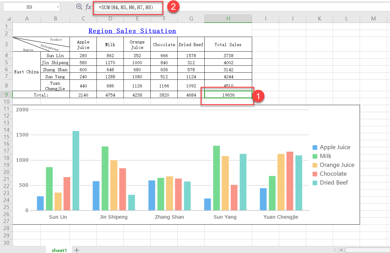 Retaining Formulas During Export to Excel-FineReport Help Document