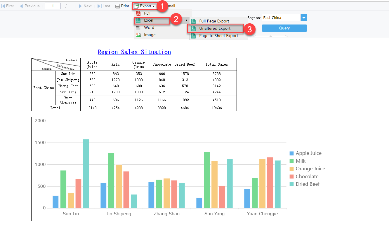 Retaining Formulas During Export to Excel-FineReport Help Document