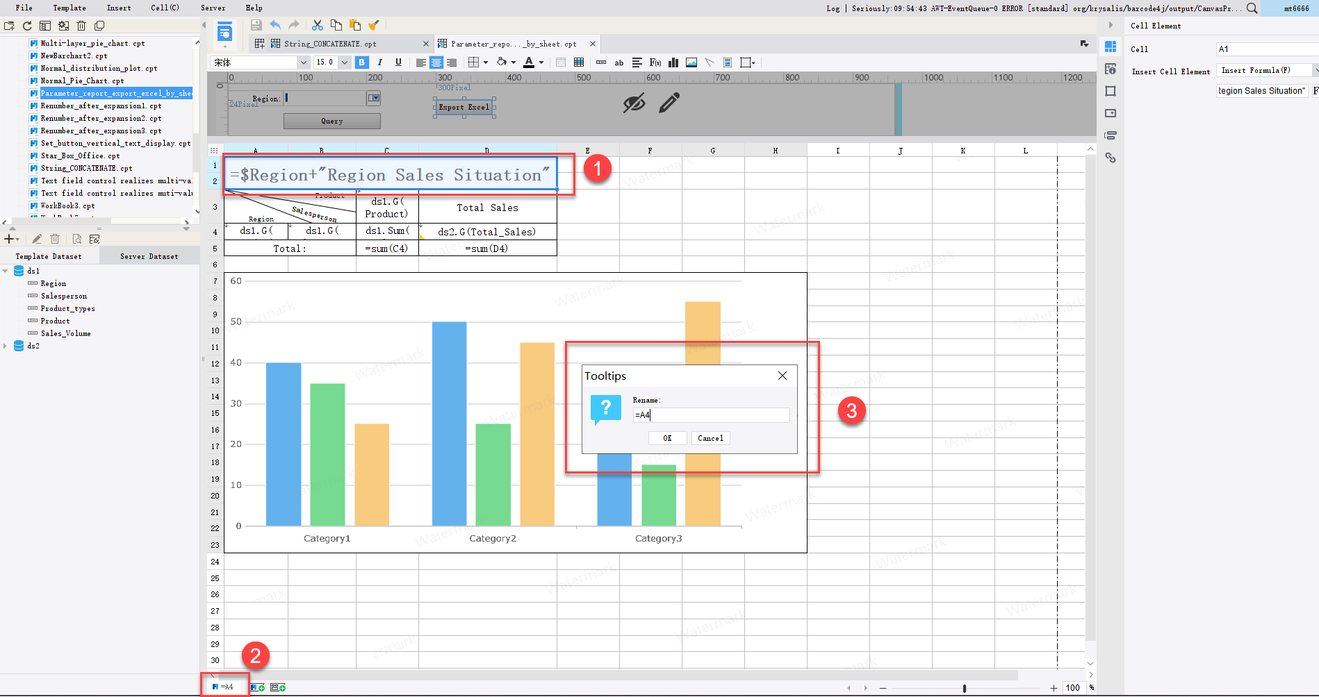 Export Excel by sheet-FineReport Help Document