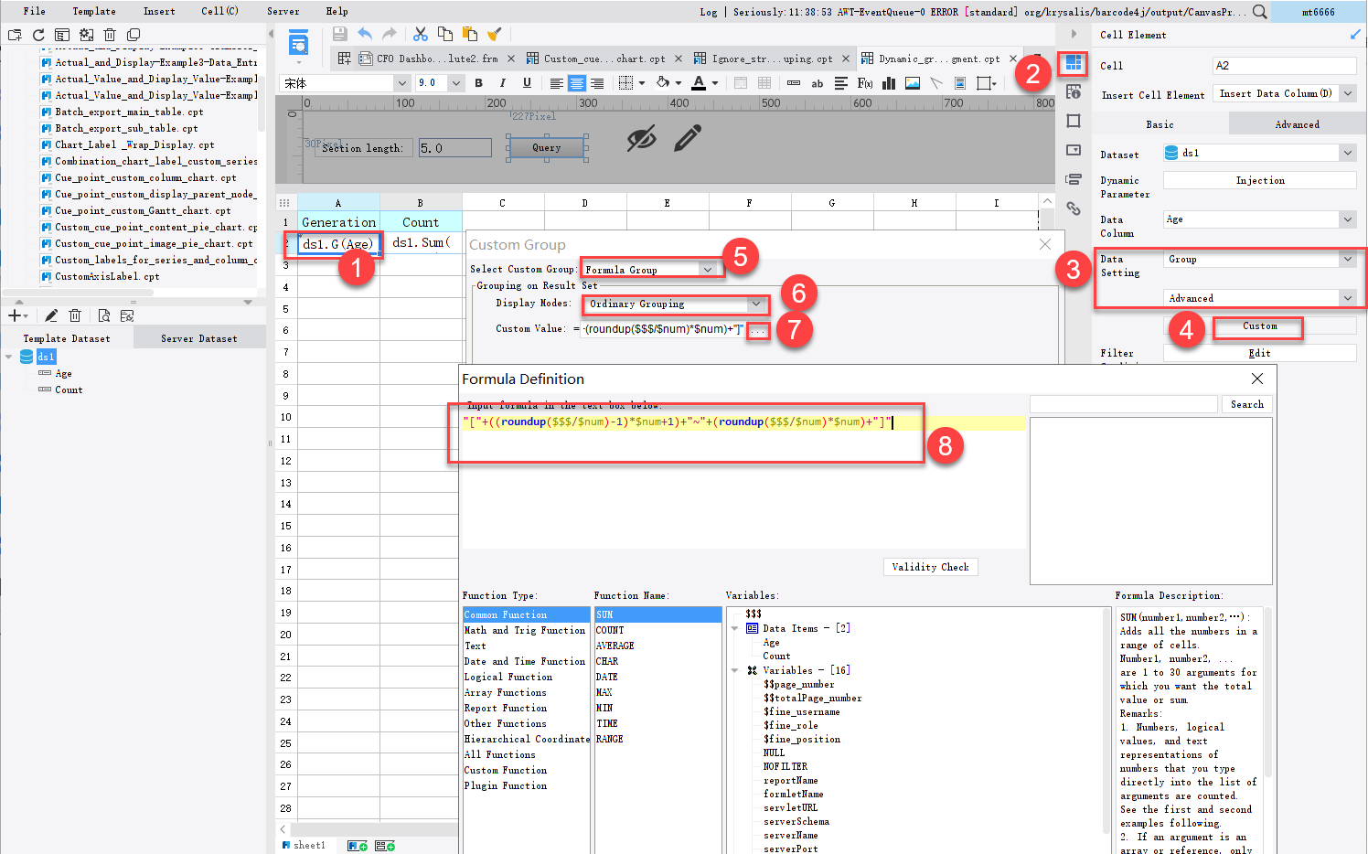 Dynamic grouped by section-FineReport Help Document