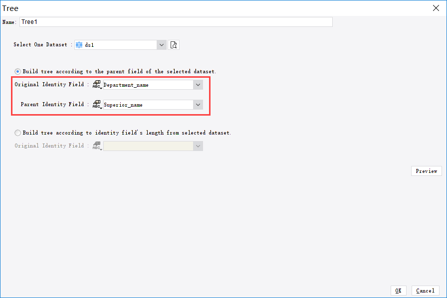 Tree dataset checklist-FineReport Help Document