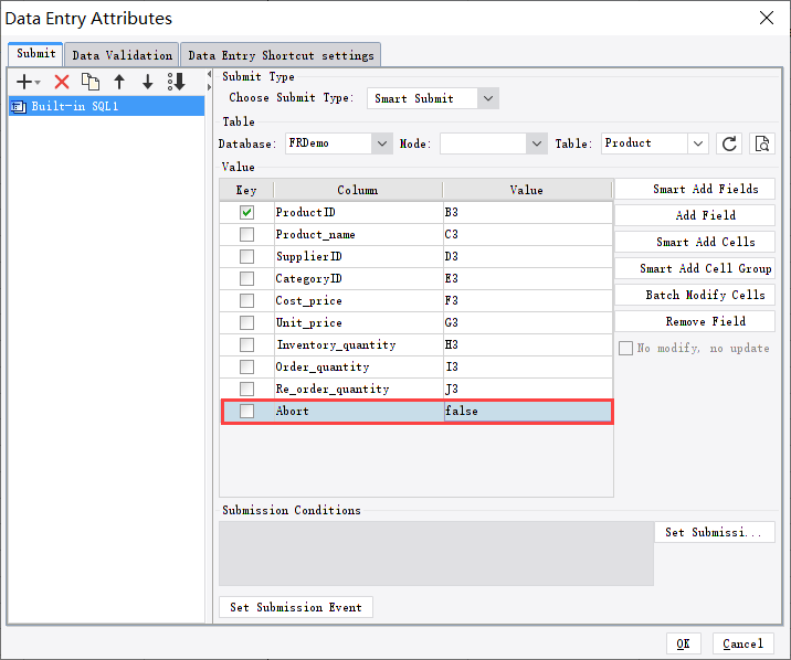 JS Implementation Only Submits Modified Data-FineReport Help Document