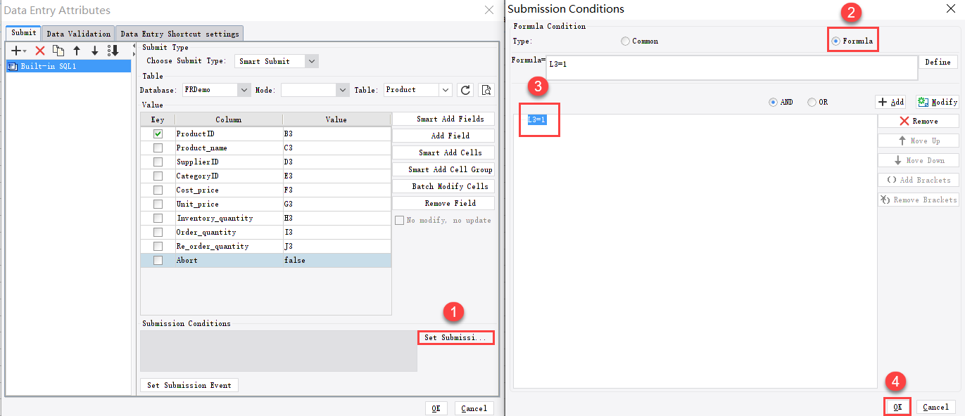JS Implementation Only Submits Modified Data-FineReport Help Document