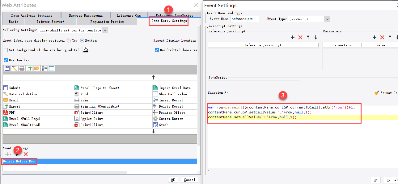 JS Implementation Only Submits Modified Data-FineReport Help Document
