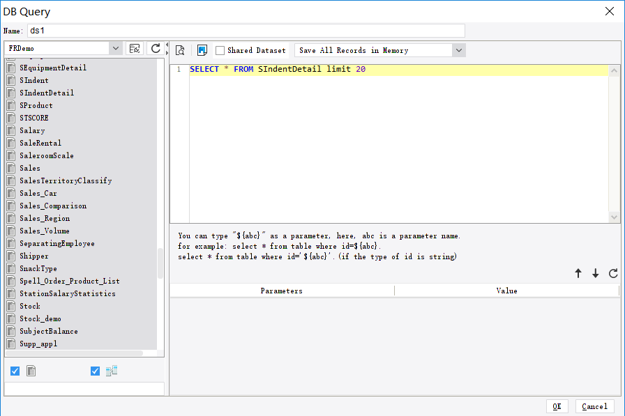 Click on a column heading to change the sort order-FineReport Help Document
